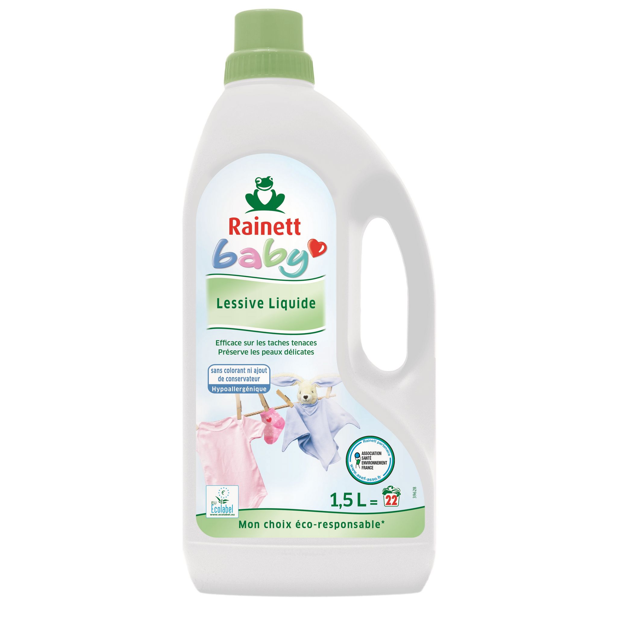 RAINETT Baby lessive liquide camomille 22 lavages 1,5l pas cher - Auchan.fr