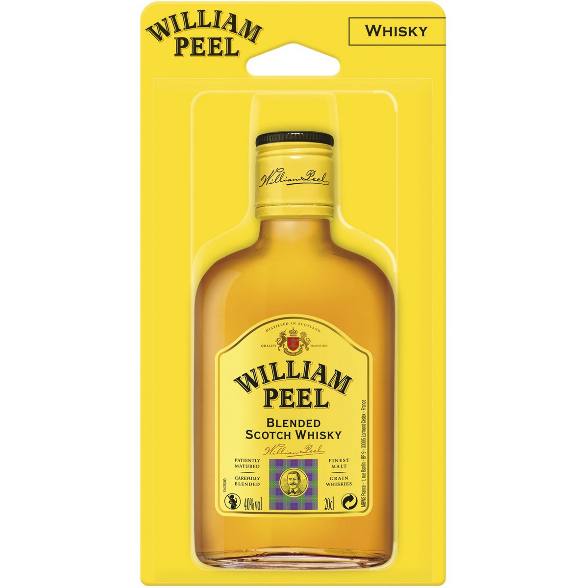 WILLIAM PEEL Scotch whisky écossais blended malt 40% 20cl pas cher ...