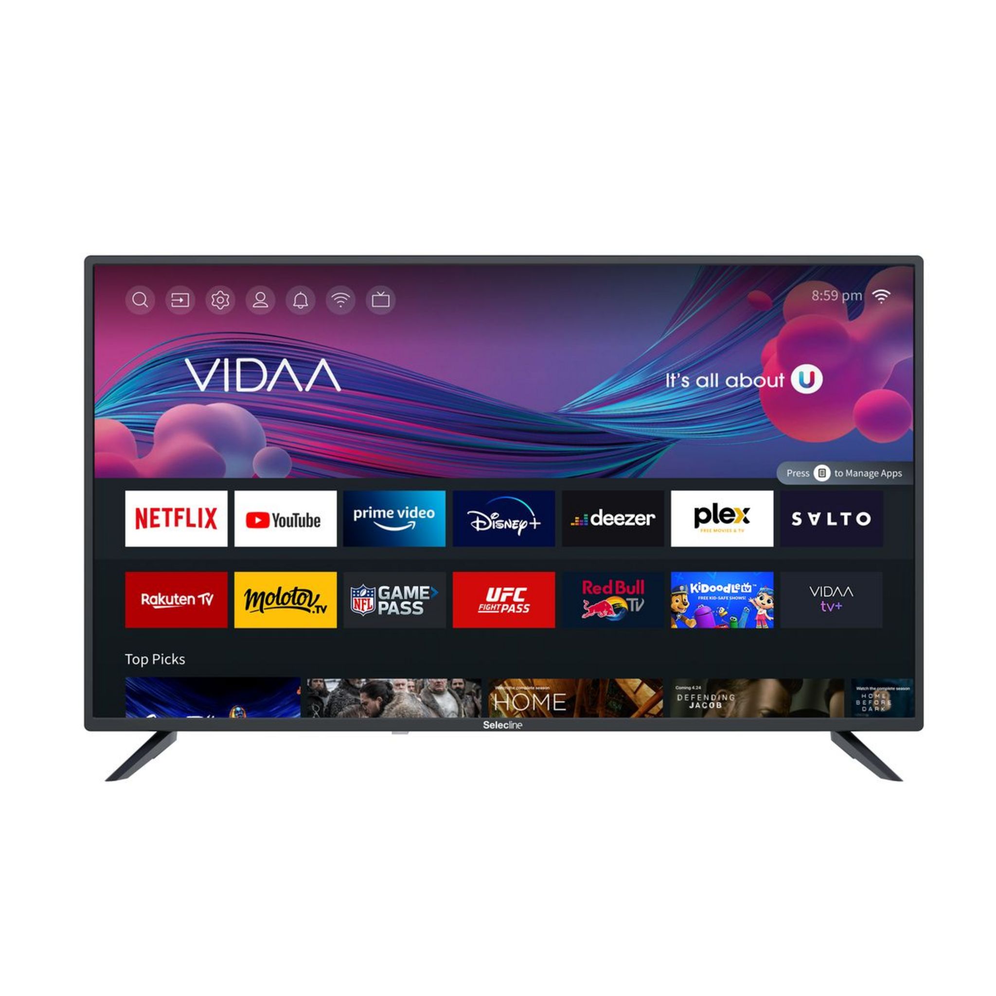 SELECLINE 40S222B TV DLED Full HD 101 cm Smart TV pas cher - Auchan.fr