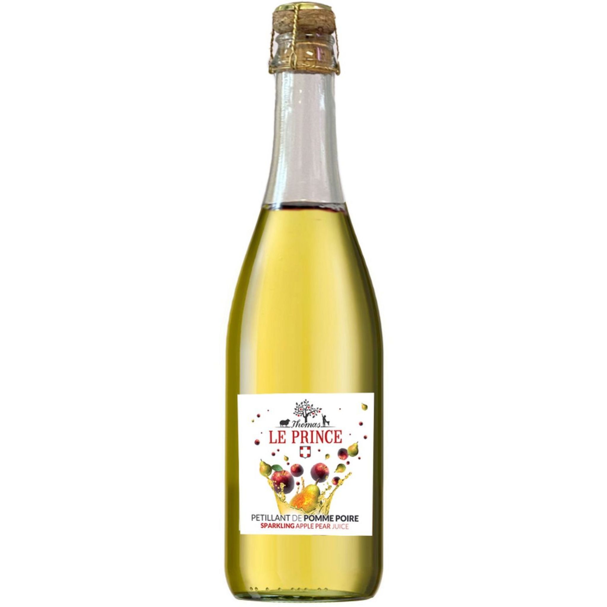 THOMAS LE PRINCE Jus pétillant de pomme poire 75cl pas cher - Auchan.fr