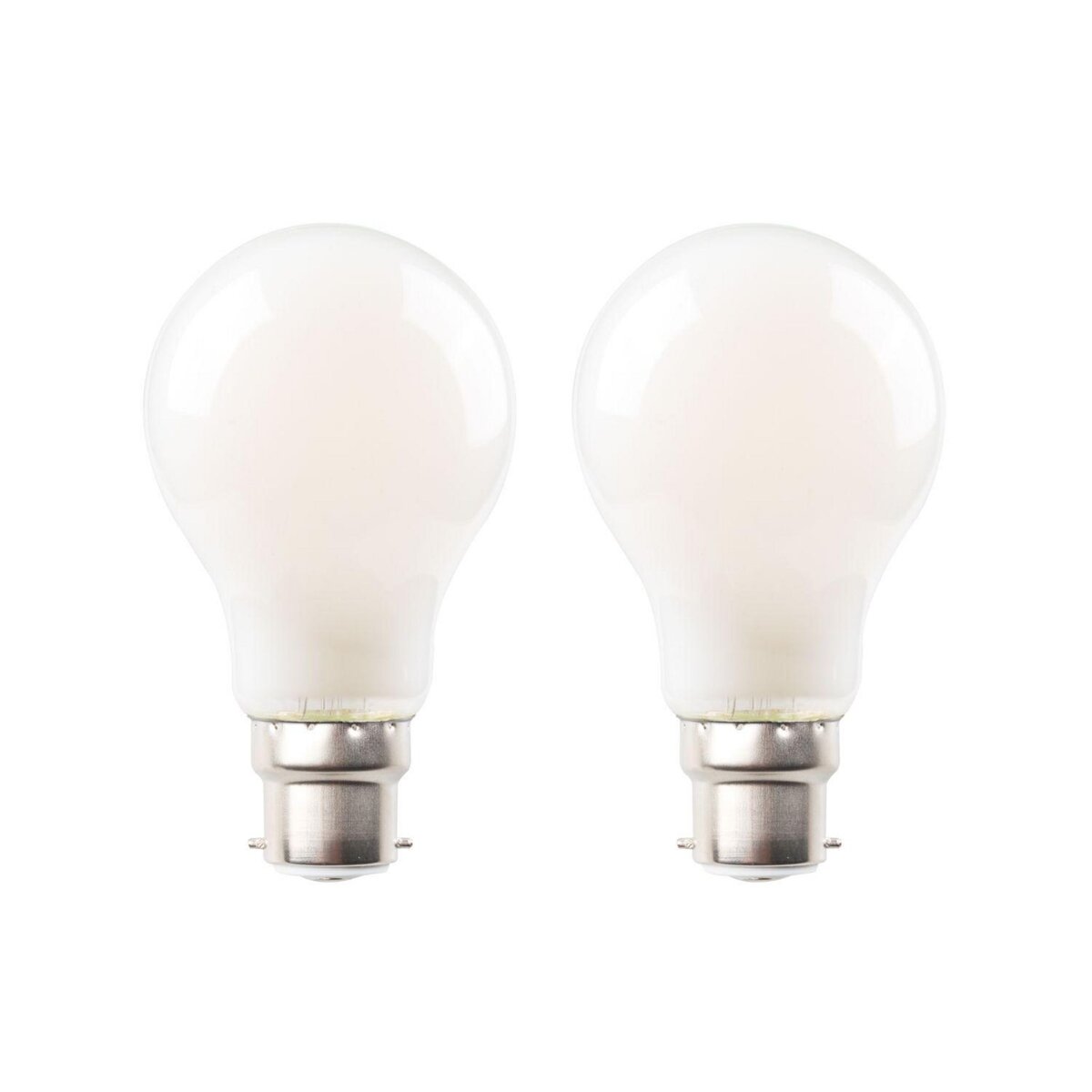 AUCHAN Lot de 2 ampoules LED Standard B22 - 60W - Blanc chaud pas cher - Auchan.fr