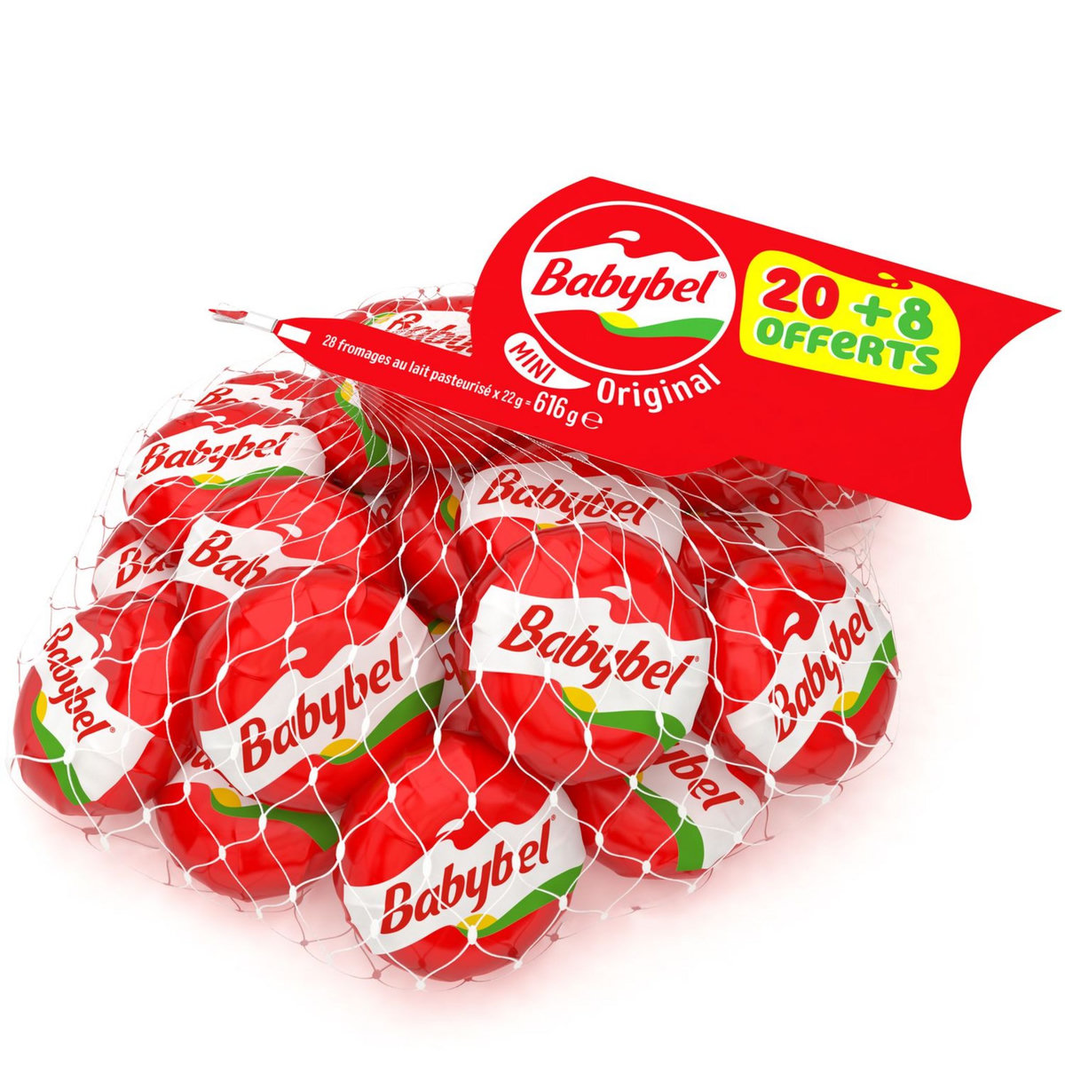 MINI BABYBEL Fromage en portions filet 20+8 offerts 616g pas cher ...