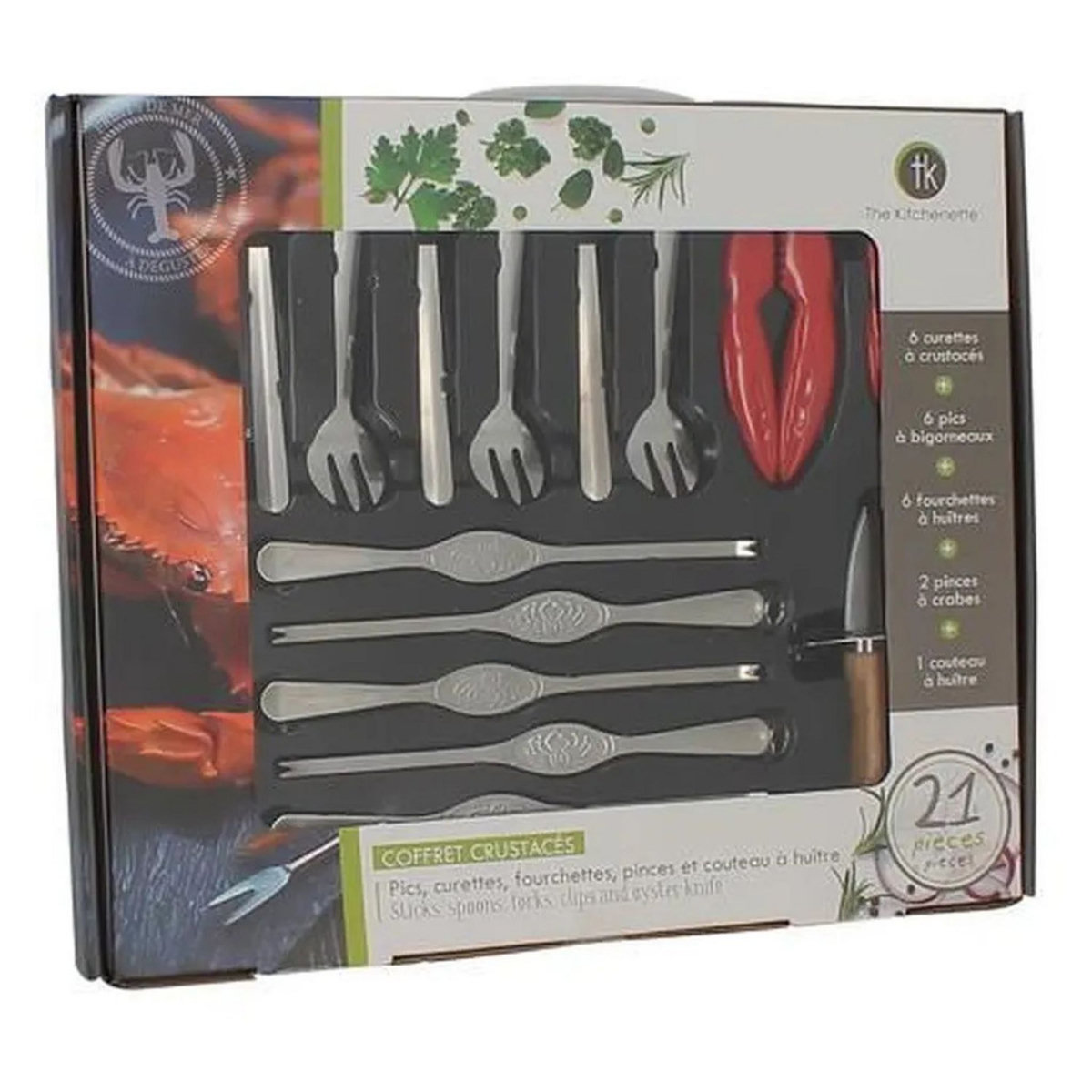 NOVASTYL Coffret de 21 pièces Fruit de mer Merinox pas cher - Auchan.fr