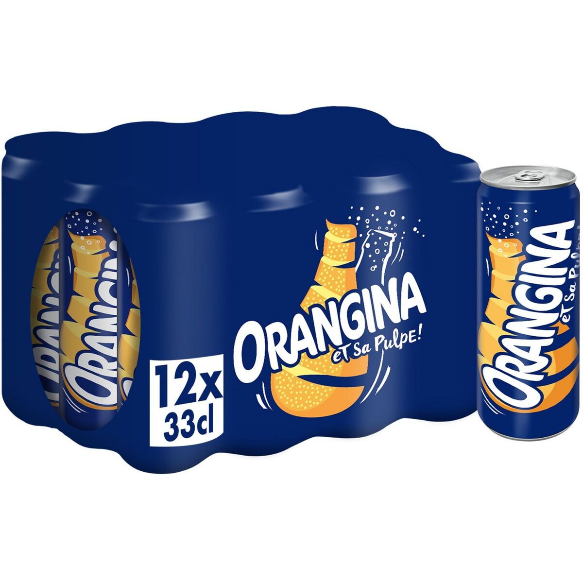 ORANGINA Boisson gazeuse à l'orange boîtes slim 12x33cl pas cher ...