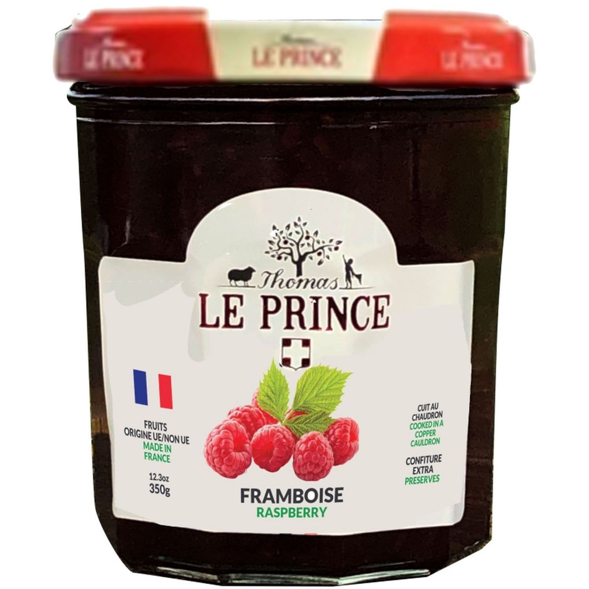 THOMAS LE PRINCE Confiture de framboise 350g pas cher - Auchan.fr