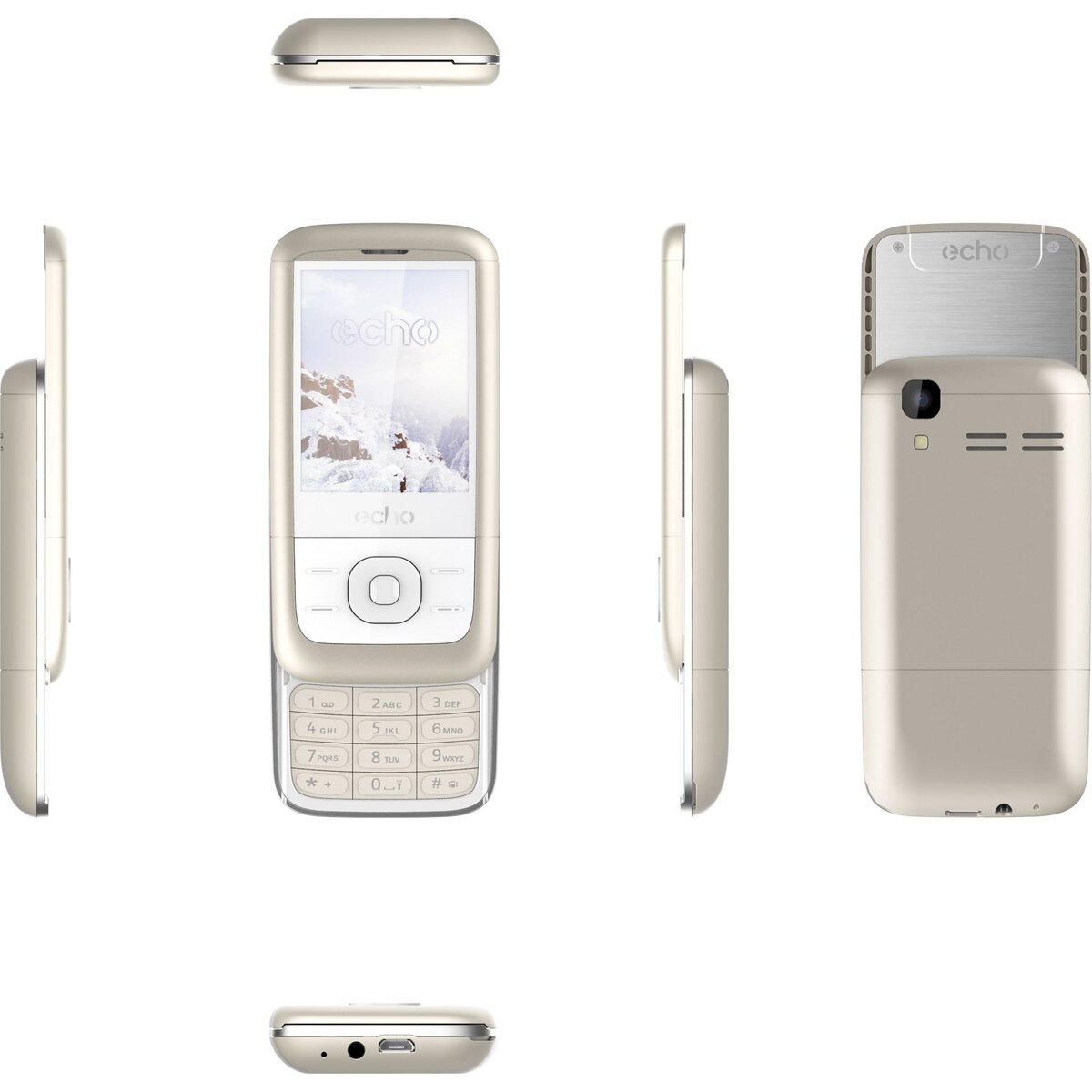 ECHO Téléphone portable ECHO SLIDE - Double SIM - Gris pas cher - Auchan.fr