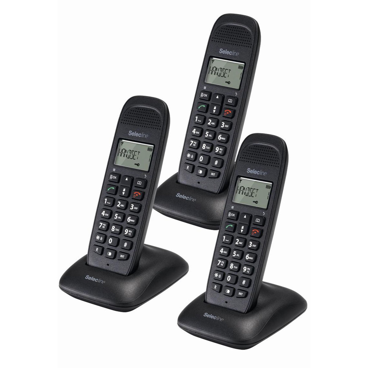 SELECLINE Téléphone Résidentiel Trio Noir pas cher - Auchan.fr