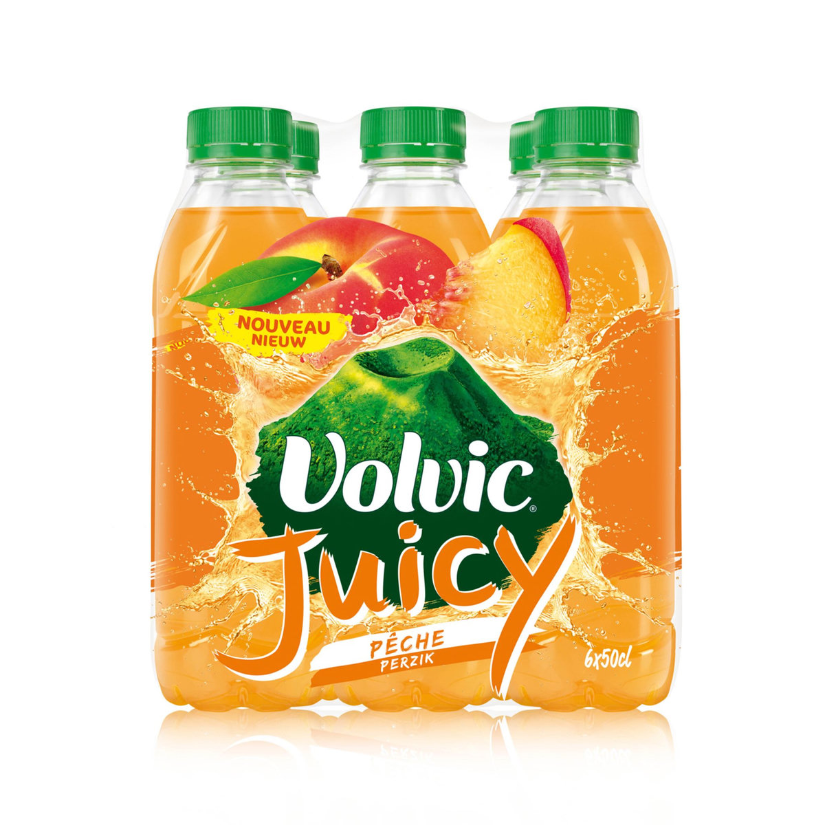VOLVIC Volvic Juicy pêche 6x50cl pas cher - Auchan.fr