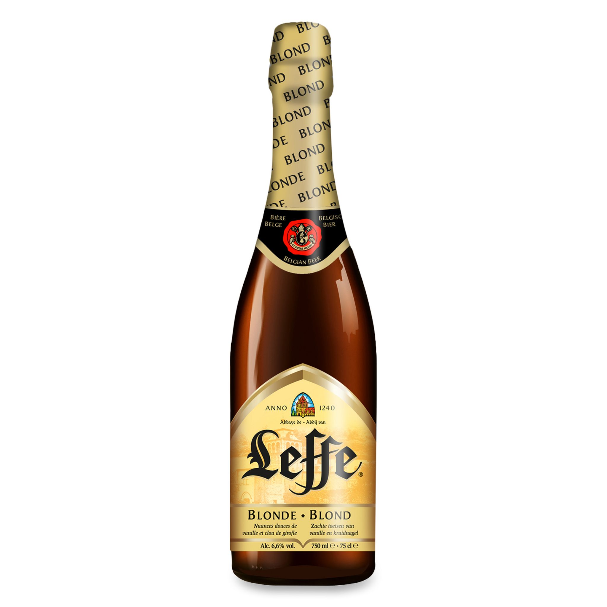 LEFFE Bière blonde d'Abbaye 6,6° 75cl pas cher - Auchan.fr