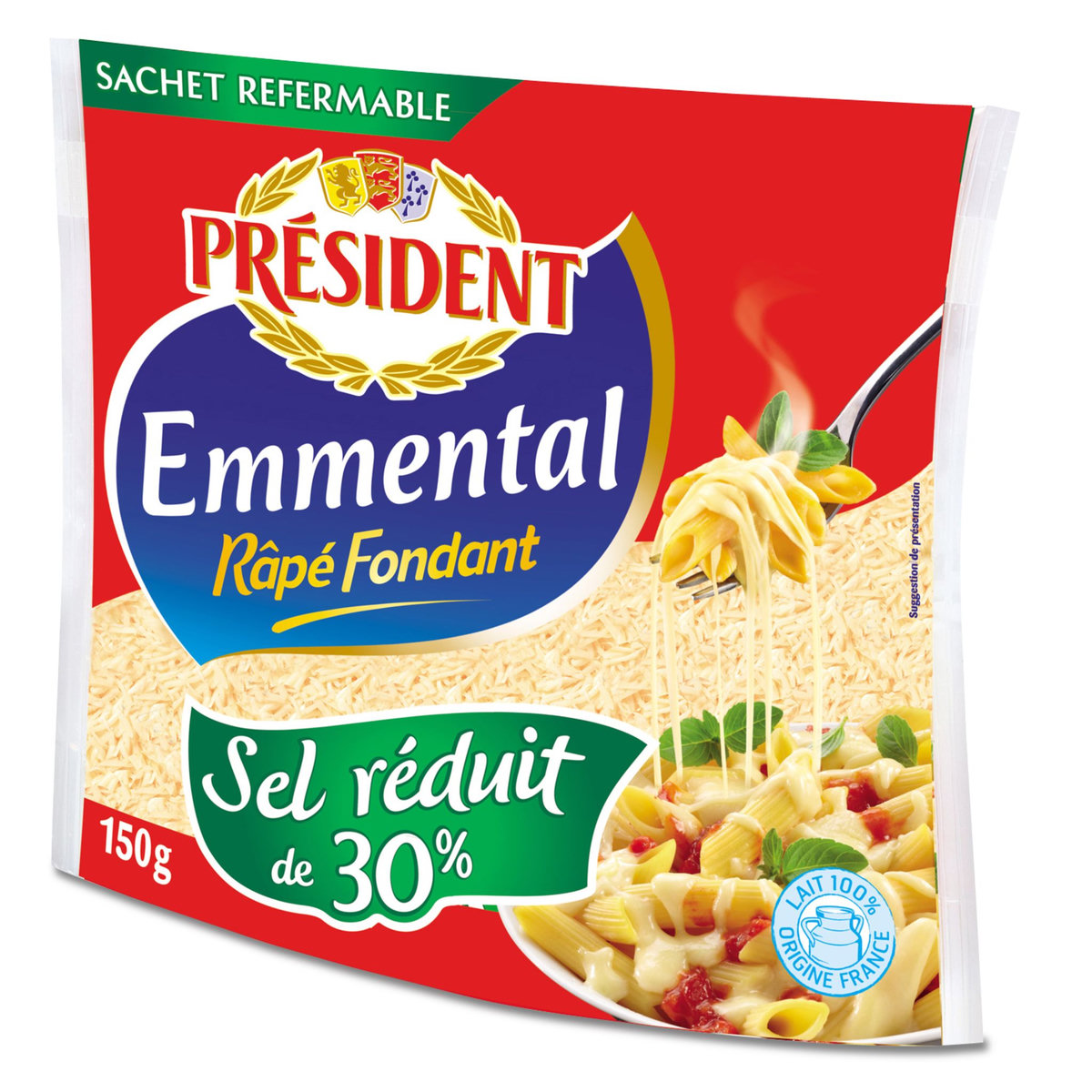 PRESIDENT Président emmental râpé 150g pas cher - Auchan.fr