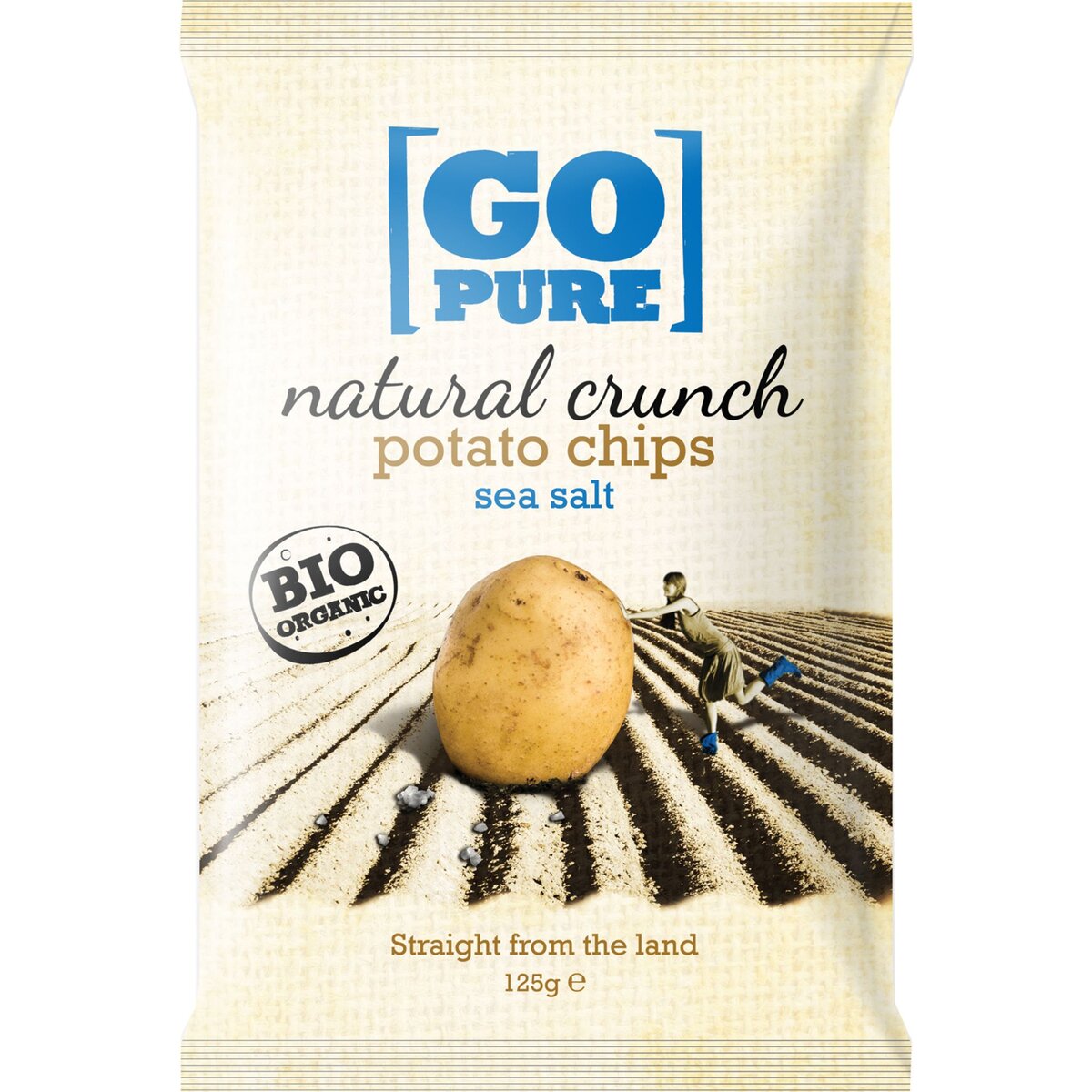 GO PURE Go Pure Chips bio au sel de mer 125g 125g pas cher - Auchan.fr