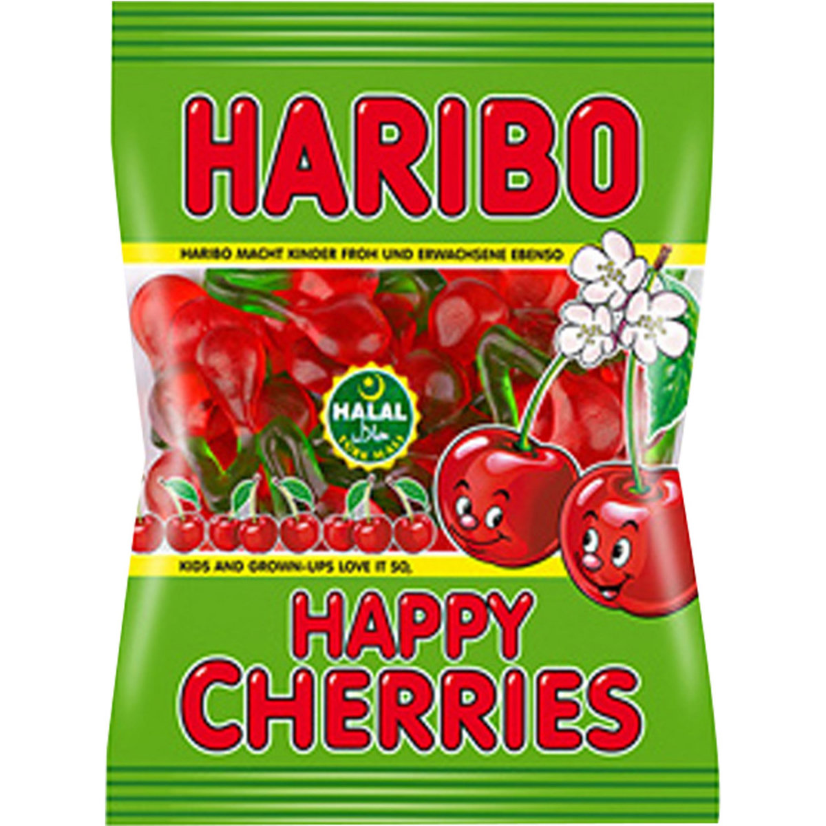 HARIBO Happy cherries halal bonbons à la cerise 80g pas cher - Auchan.fr