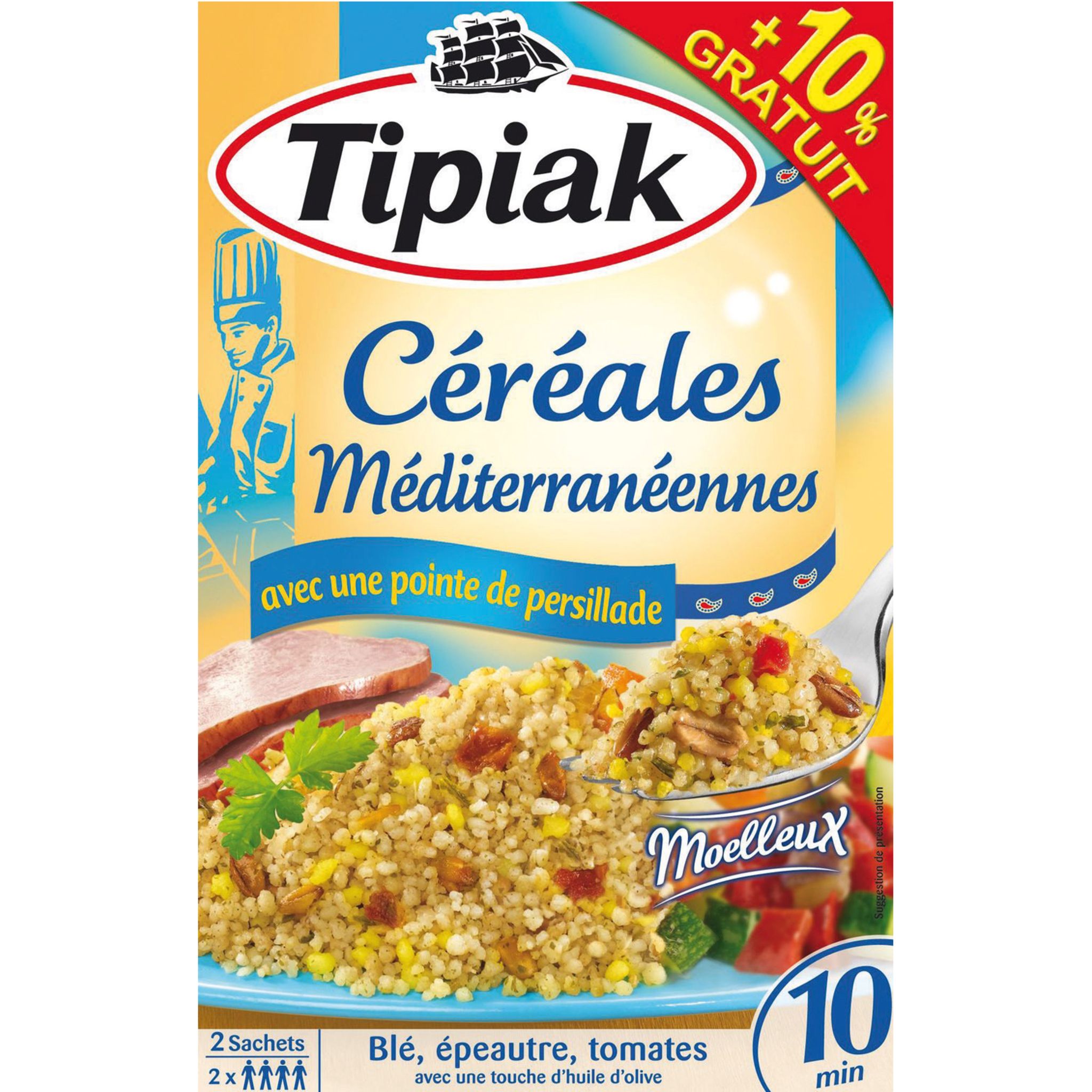 TIPIAK Tipiak céréales à la méditerranéenne 400g +10%offert pas cher ...