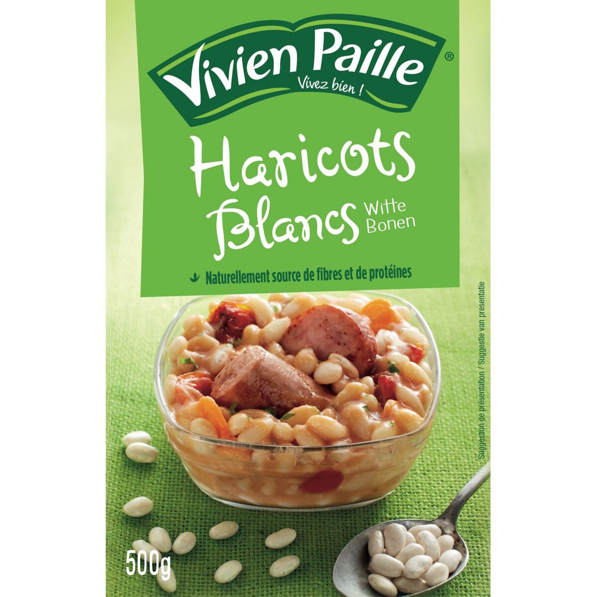 VIVIEN PAILLE Haricots blancs 500g pas cher - Auchan.fr
