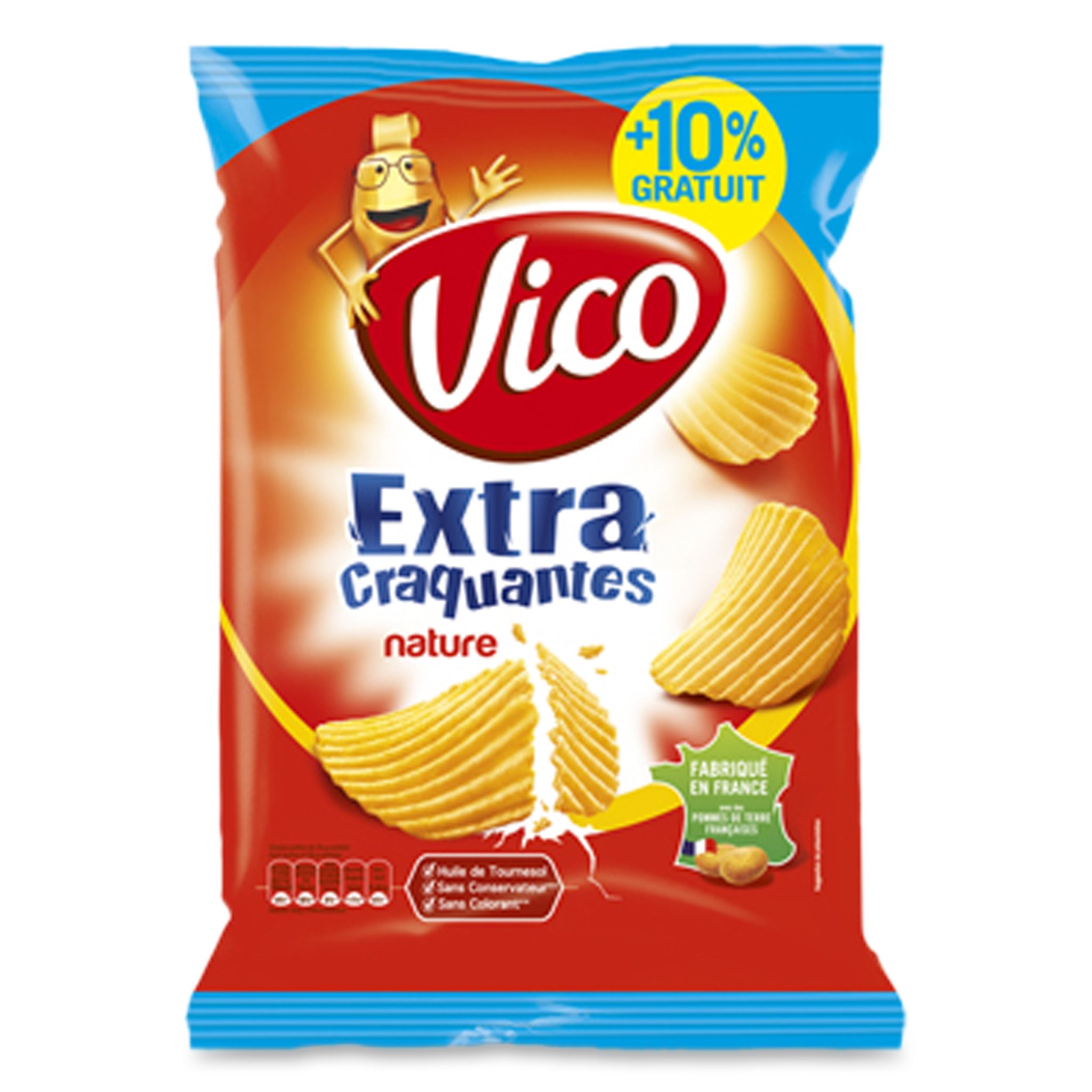 VICO Vico chips extra craquantes nature 270g +10% offert pas cher ...