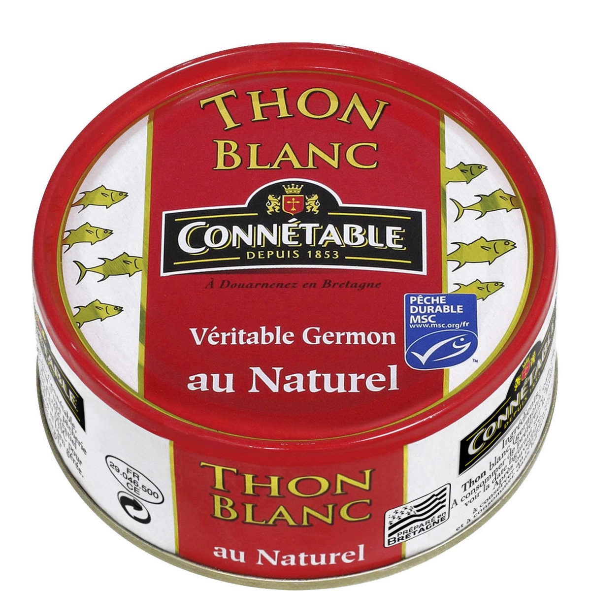 CONNETABLE Thon blanc MSC au naturel veritable Germon 112g pas cher ...