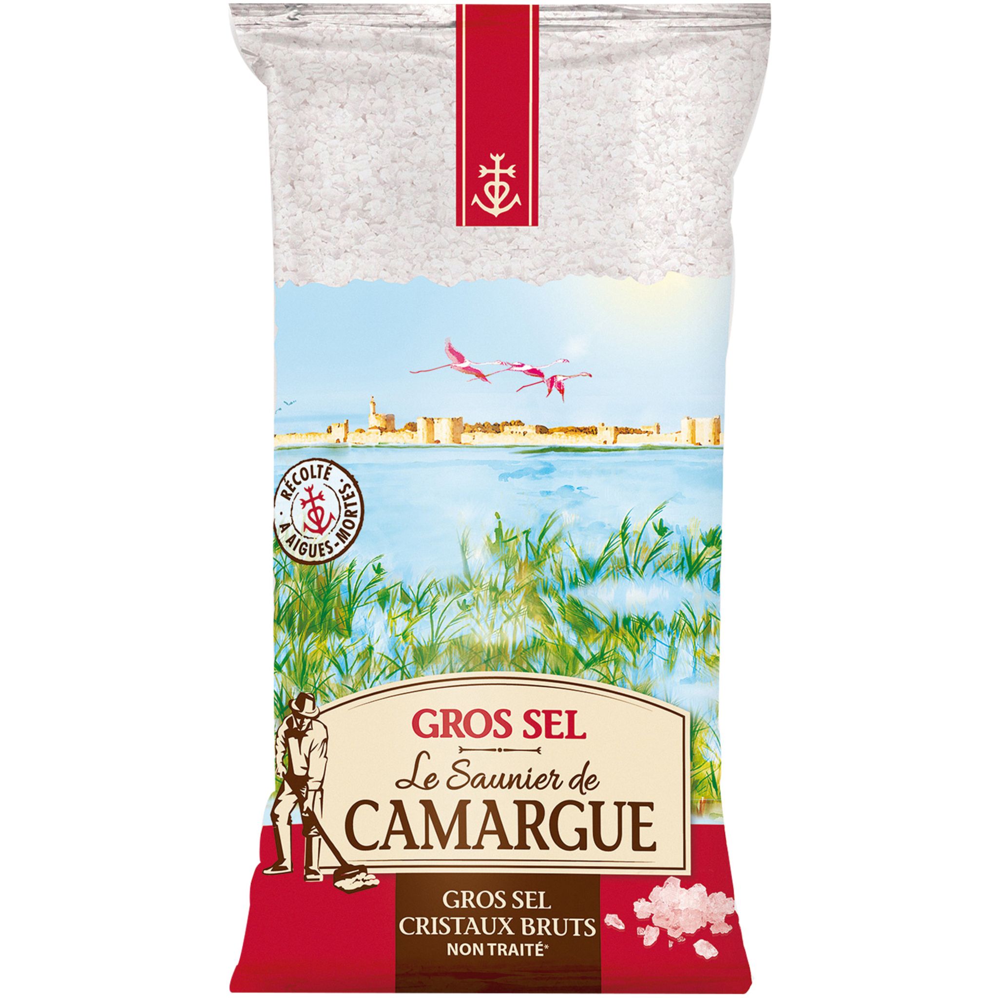 SAUNIERS Saunier gros sel brut de Camargue 800g pas cher - Auchan.fr