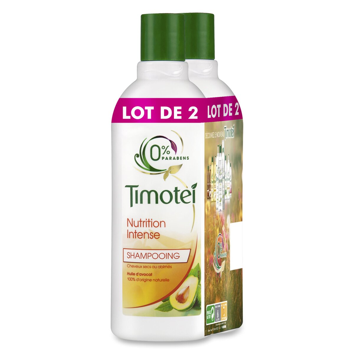 TIMOTEI Timotei shampoing nutrition intense 2x300ml pas cher - Auchan.fr