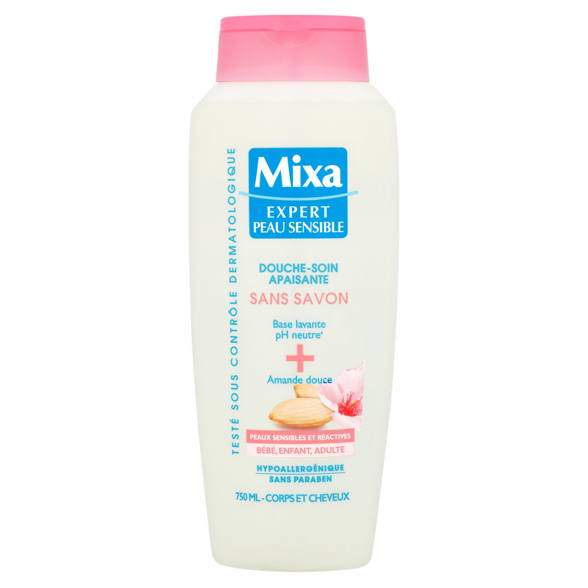 MIXA Mixa gel douche expert peau sensible sans savon 750ml pas cher ...