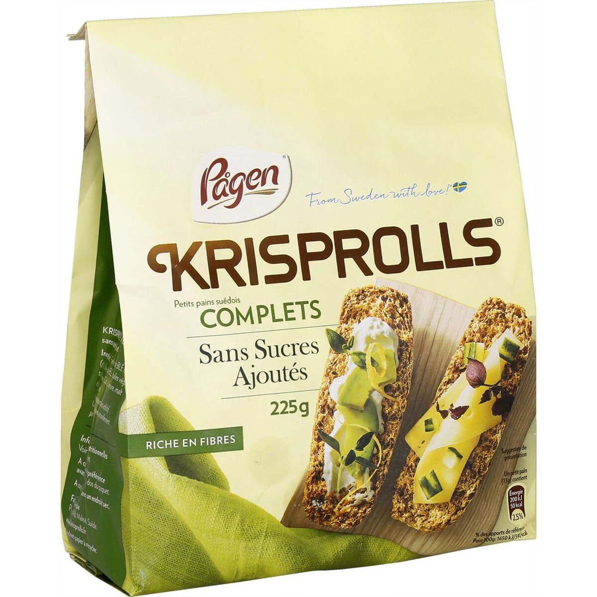 KRISPROLLS Krisprolls sans sucre 225g pas cher - Auchan.fr