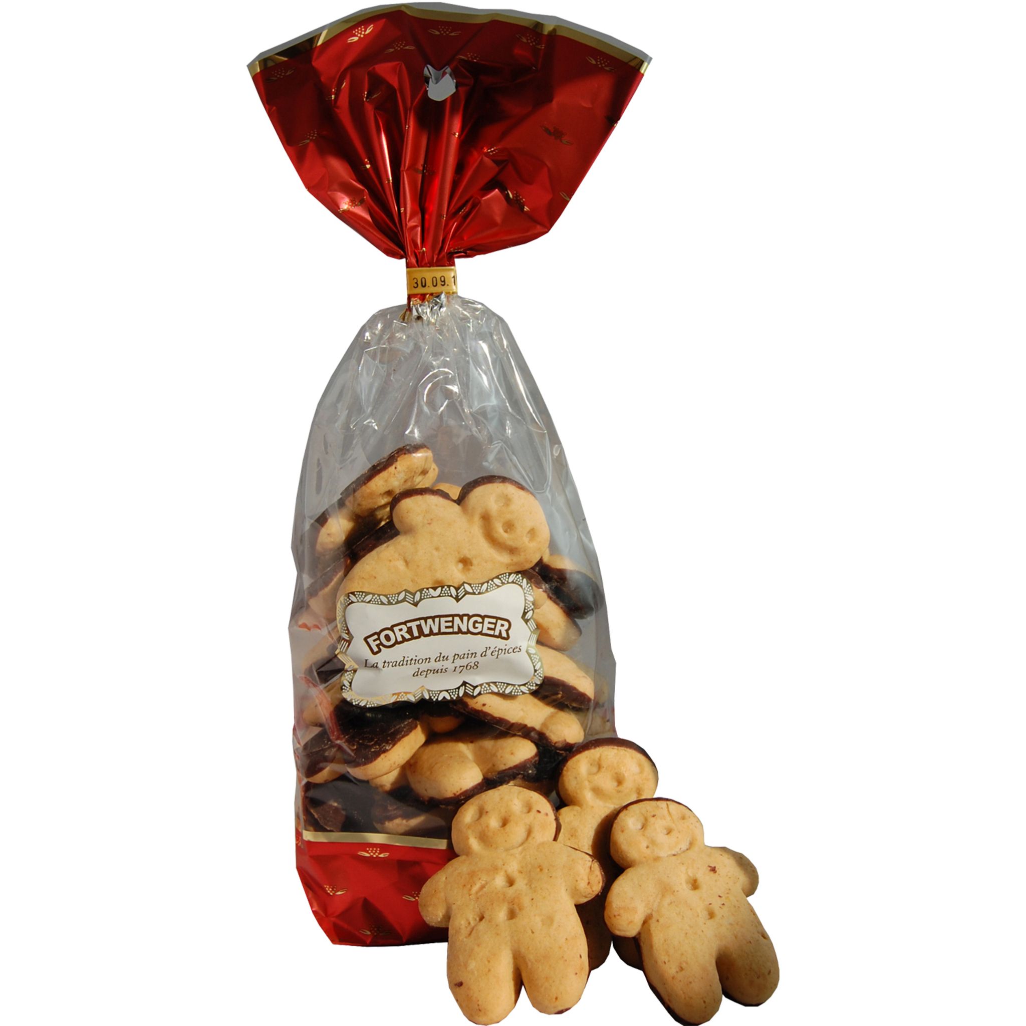 FORTWENGER Fortwenger ptit bonhomme pain d'épices fond chocolat 200g ...