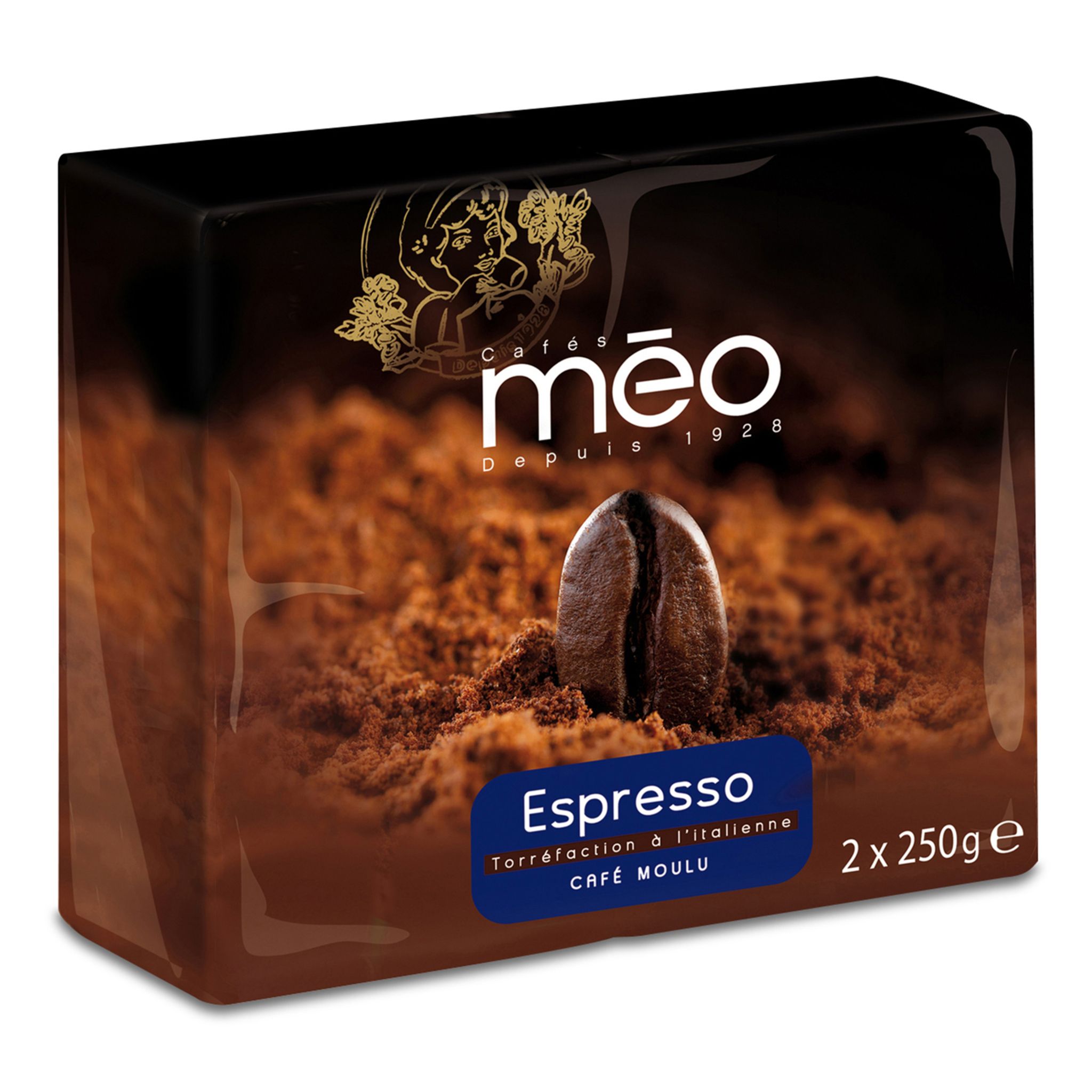 MEO Meo espresso moulu arabica et robusta 2x250g pas cher - Auchan.fr