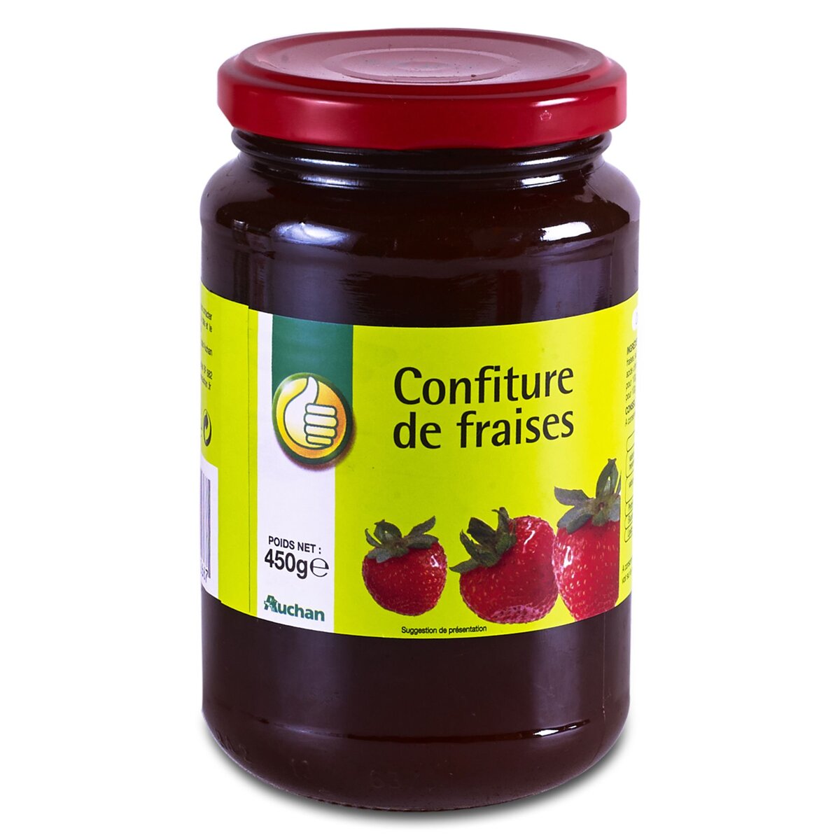 POUCE Pouce confiture extra fraises 450g pas cher - Auchan.fr