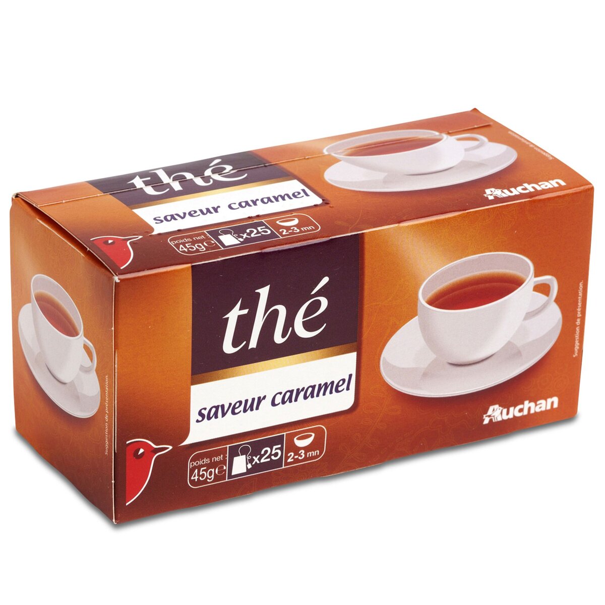 AUCHAN Auchan Thé saveur caramel 25 sachets 40g 25 sachets 40g pas cher ...