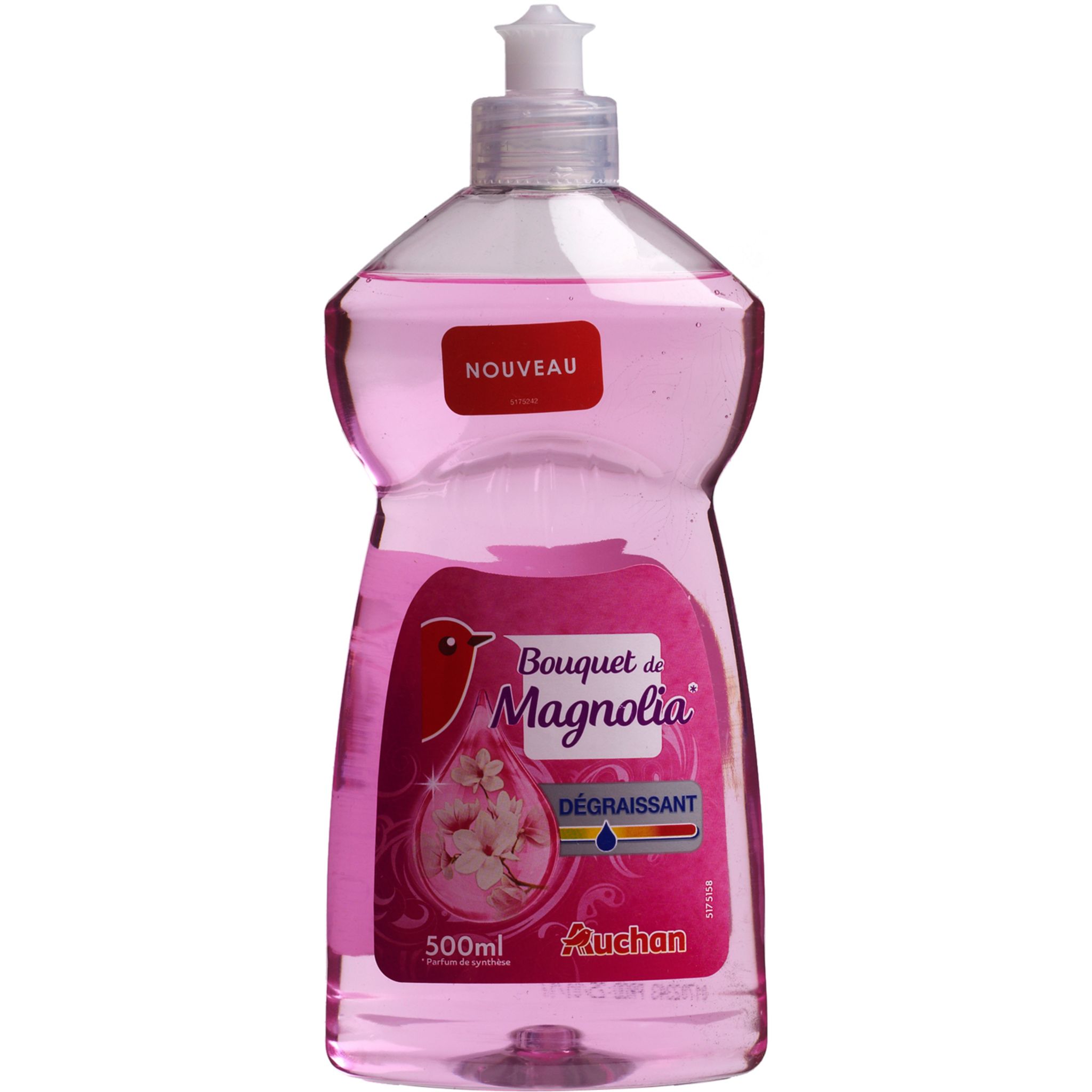 AUCHAN Liquide vaisselle dégraissant bouquet de magnolia 500ml pas cher ...
