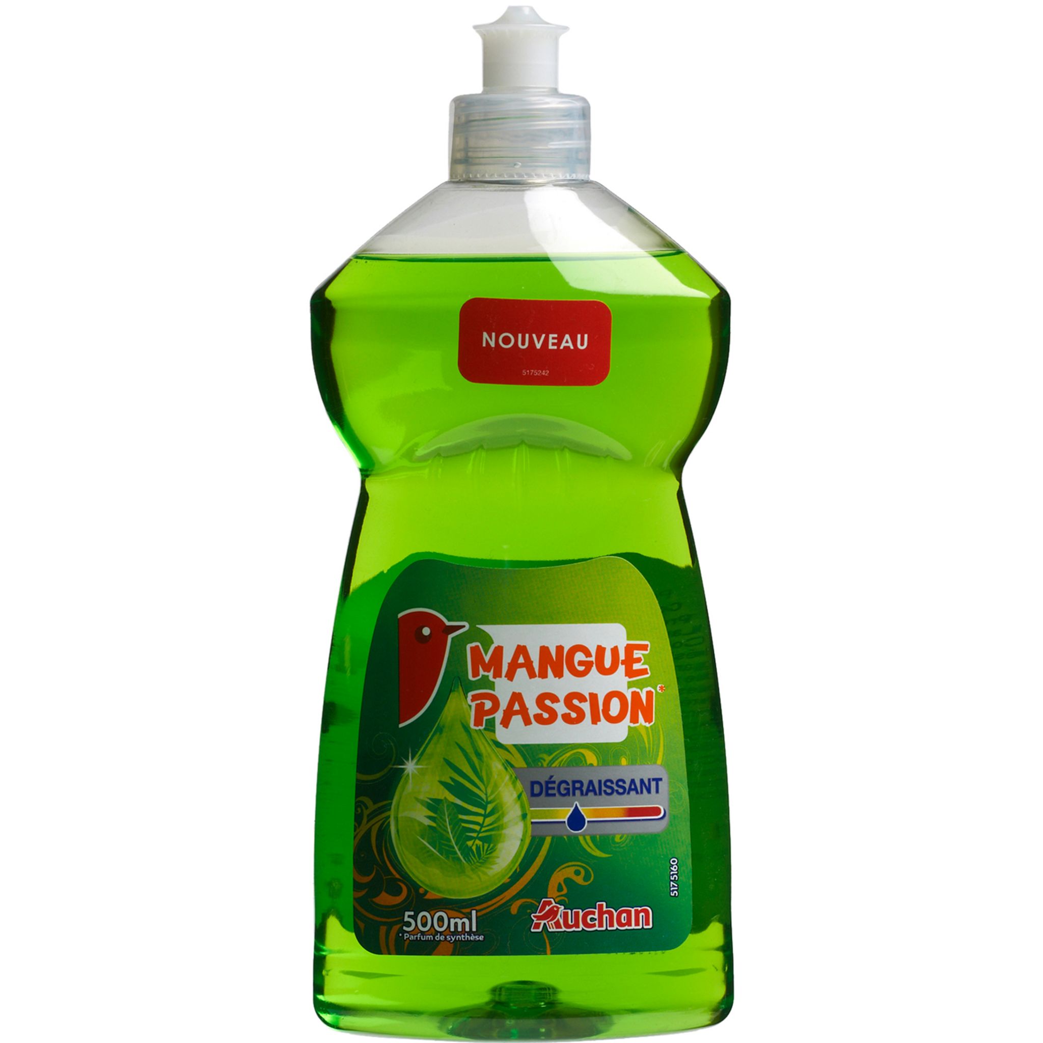 AUCHAN Liquide vaisselle dégraissant parfum mangue passion 500ml pas ...