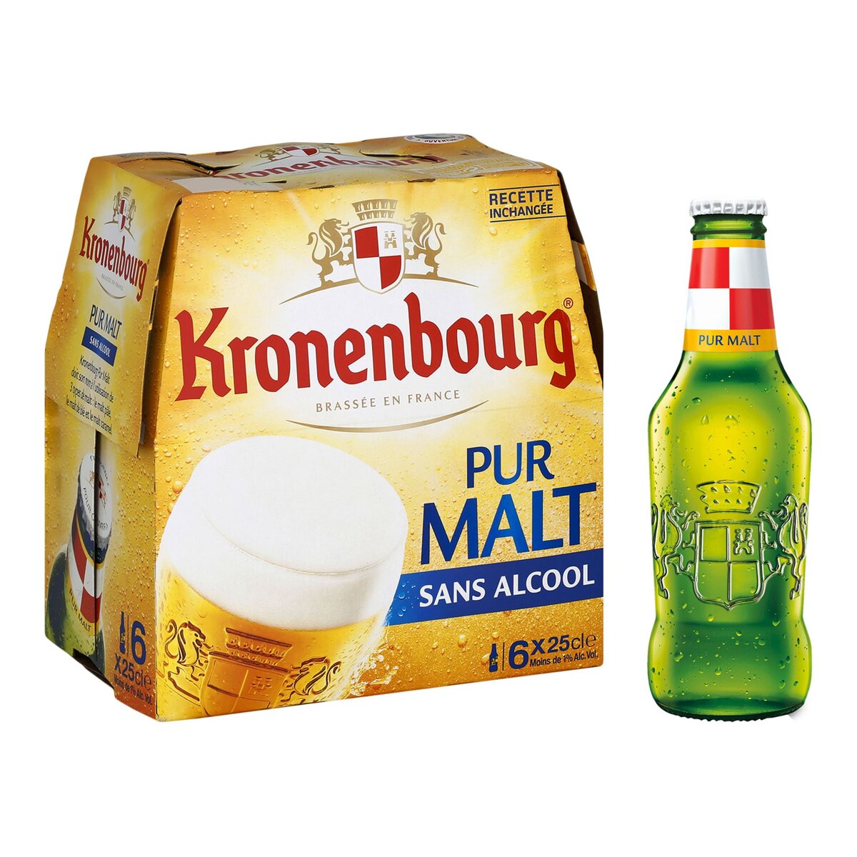KRONENBOURG Kronenbourg Bière blonde pur malt sans alcool 0,9% ...