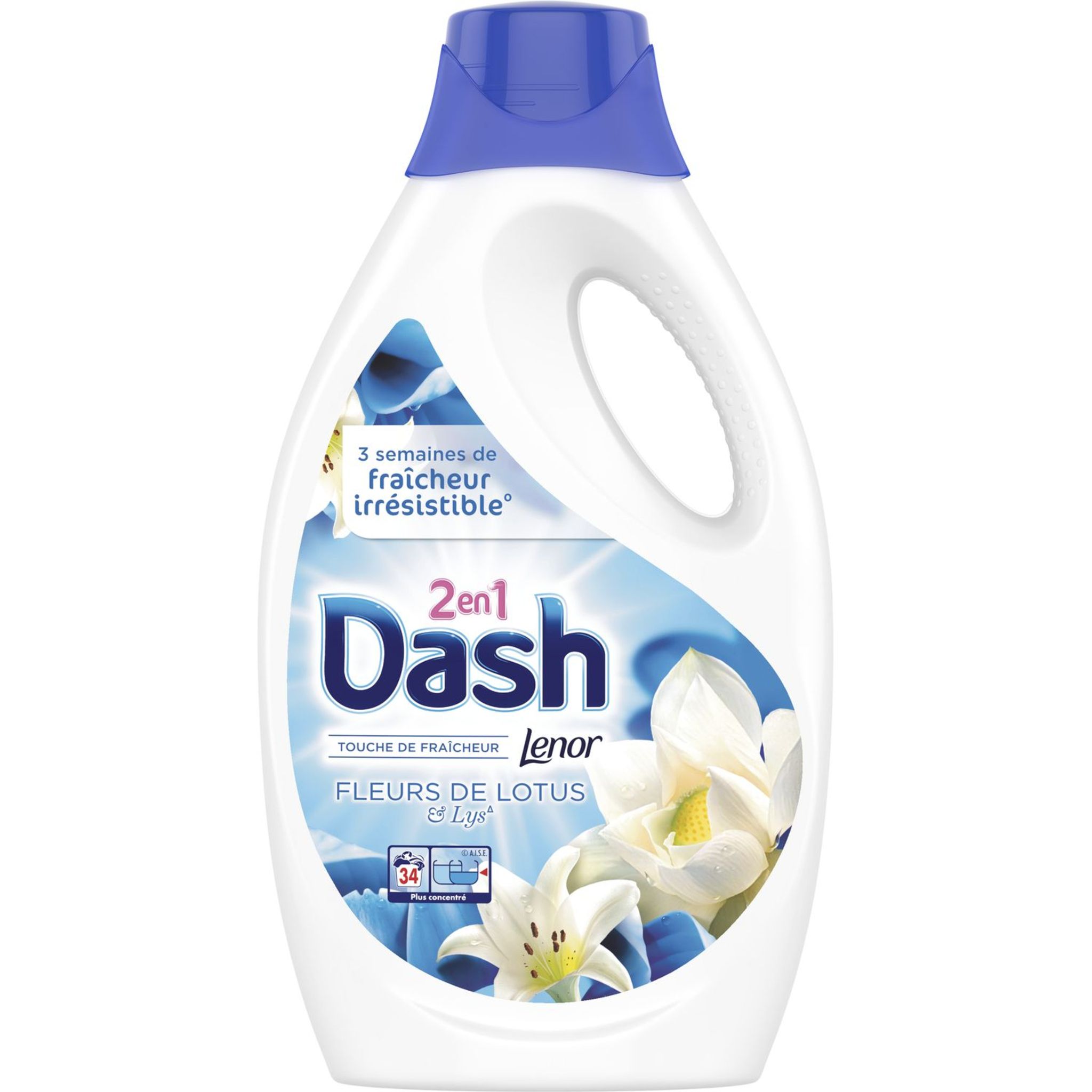 DASH Dash lessive diluée lotus 34 lavages -1,87l pas cher - Auchan.fr