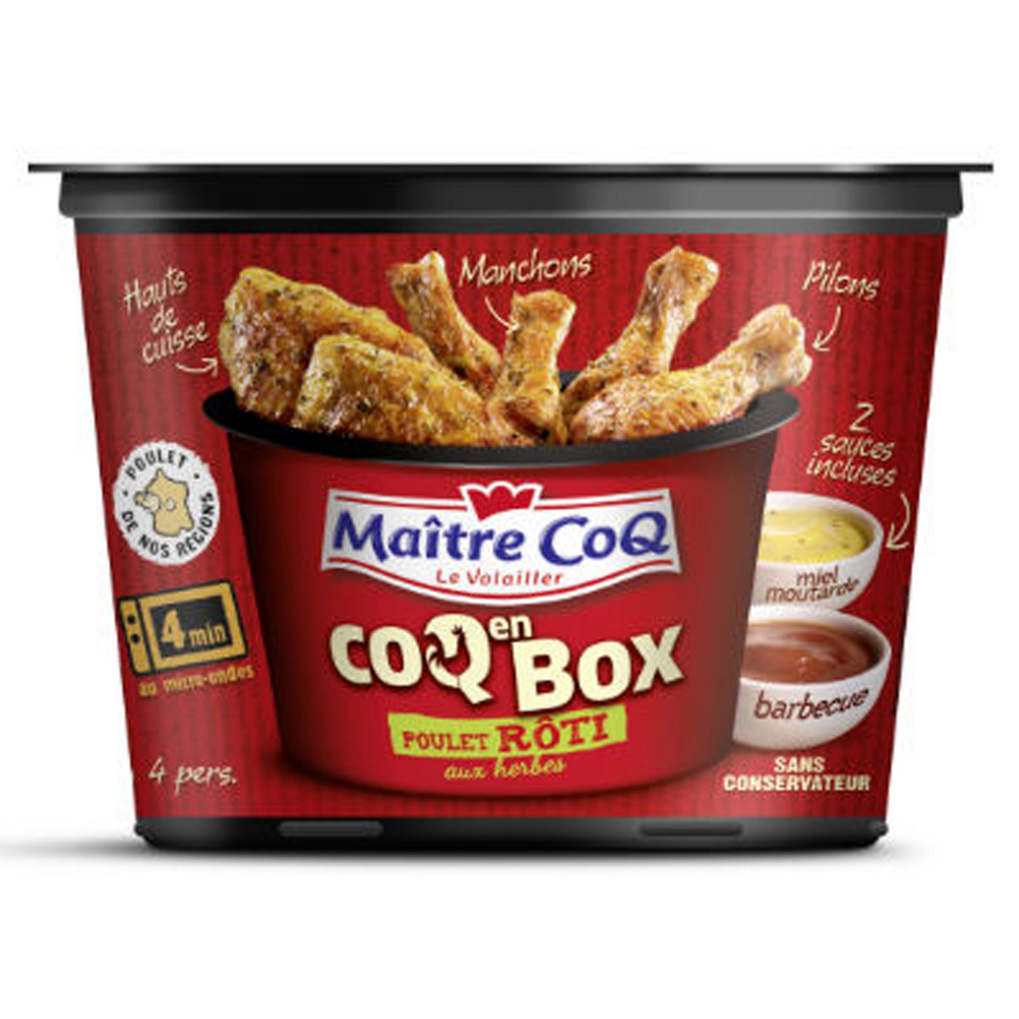 MAITRE COQ Coq box plat rôti herbes 585g pas cher - Auchan.fr