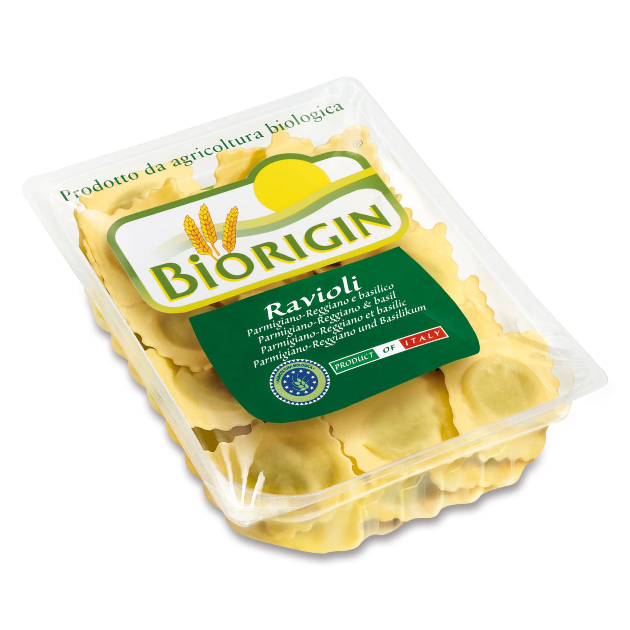 BIORIGINE Biorigine ravioli parmesan basilic bio 250g pas cher - Auchan.fr