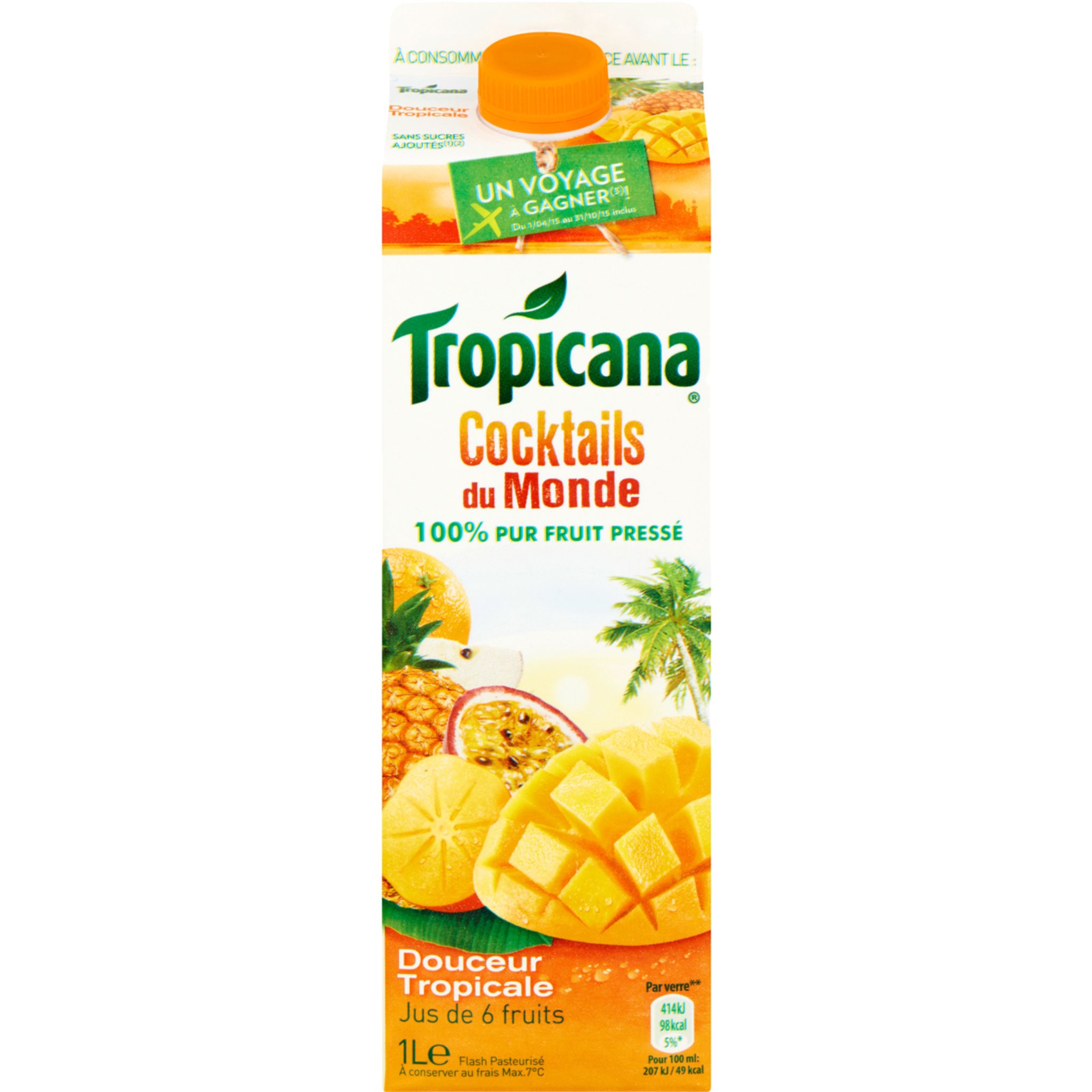 TROPICANA Tropicana jus de fruits cocktail du monde tropical 1l pas ...