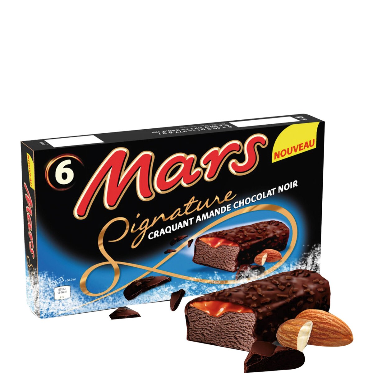 MARS Mars barre glacée signature au chocolat noir x6 -278g pas cher - Auchan.fr