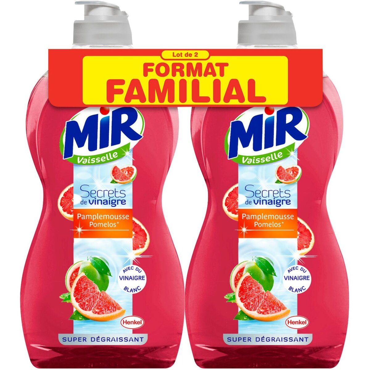 MIR Mir liquide vaisselle secret de pamplemousse 2x500ml pas cher - Auchan.fr