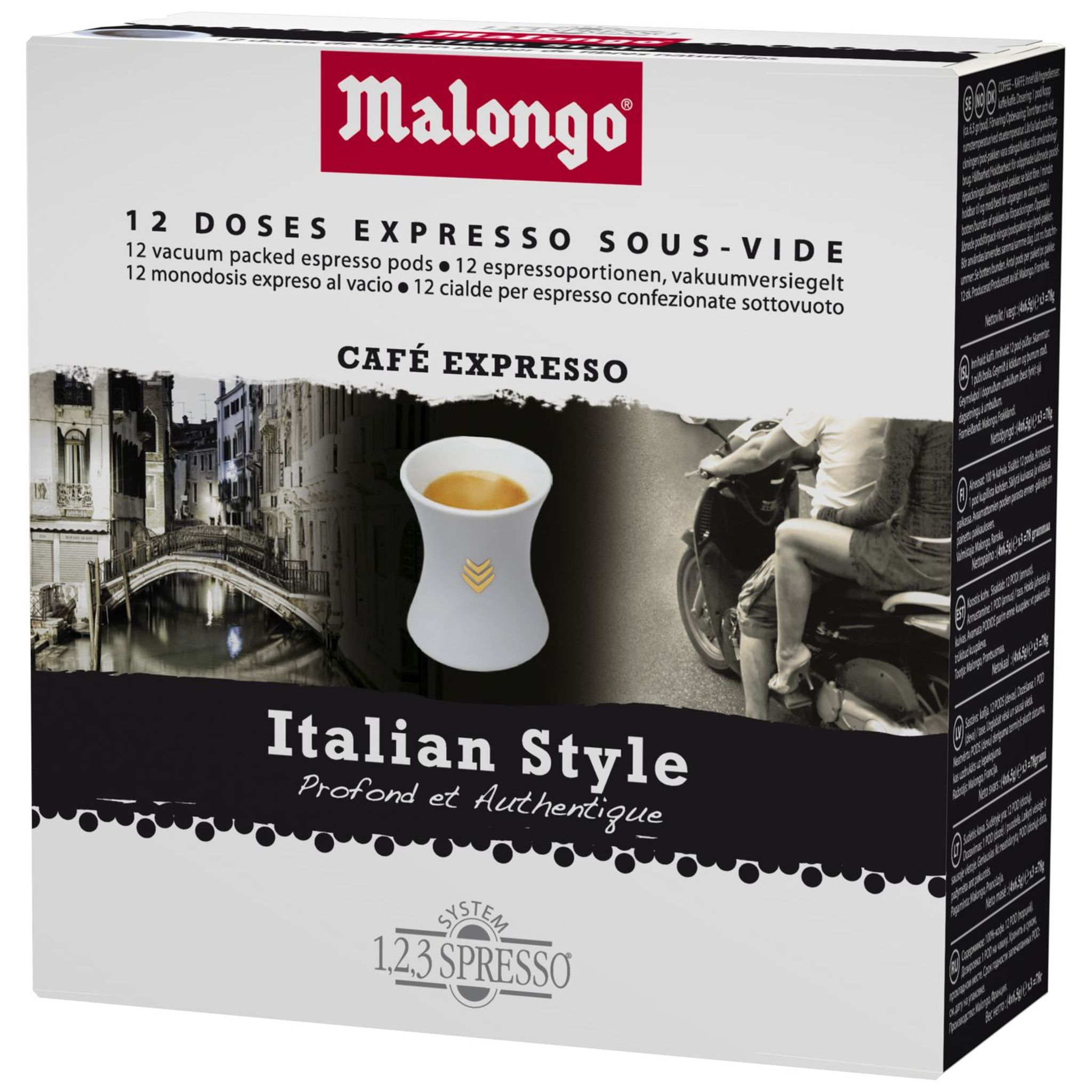 MALONGO Malongo 121 espresso italian style doses 78g pas cher - Auchan.fr