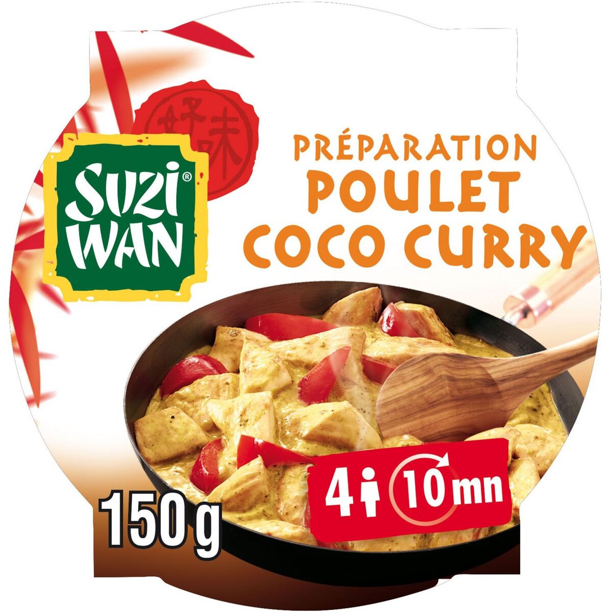 SUZI WAN Suziwan préparation facile poulet coco curry 150g pas cher ...