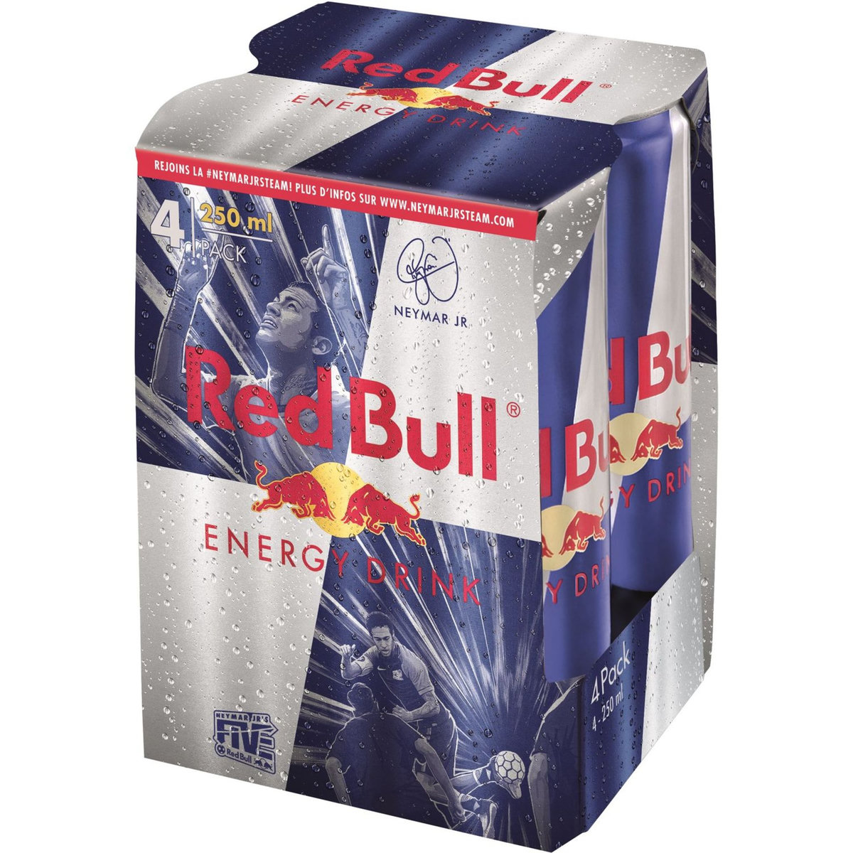 RED BULL Red Bull regular Neymar 4x250ml pas cher - Auchan.fr