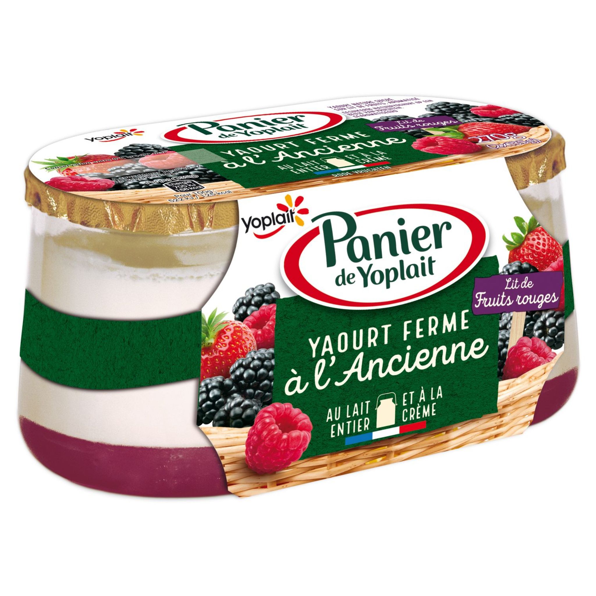 PANIER DE YOPLAIT Panier de Yoplait sur lit de fruits rouges 2x135g pas ...