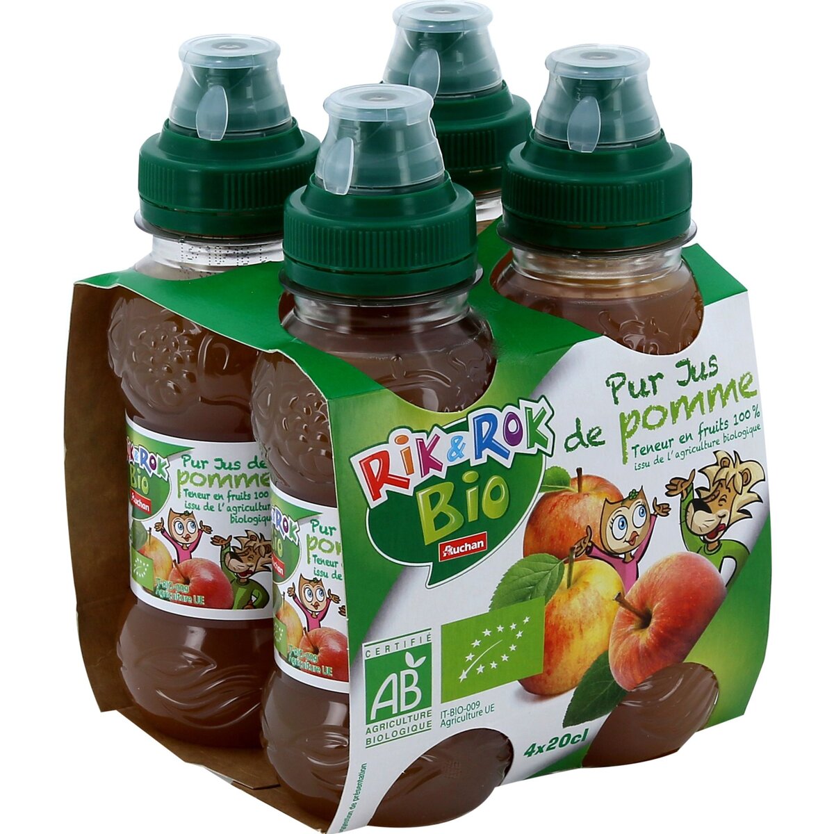 RIK ET ROK Rik & rok pur jus de pomme bio 4x20cl 4x20cl pas cher ...