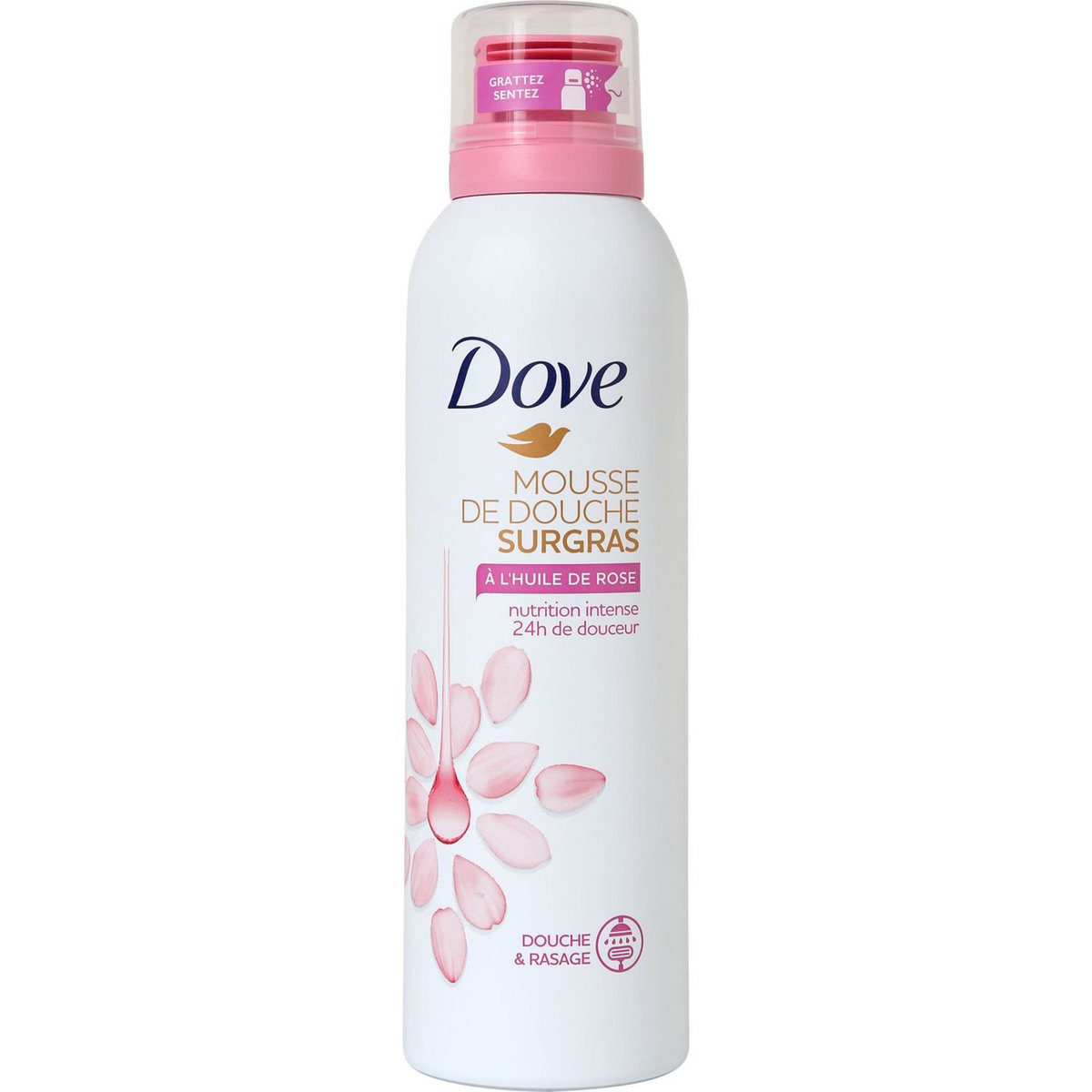 DOVE Gel douche surgras à l'huile de rose 200ml pas cher - Auchan.fr