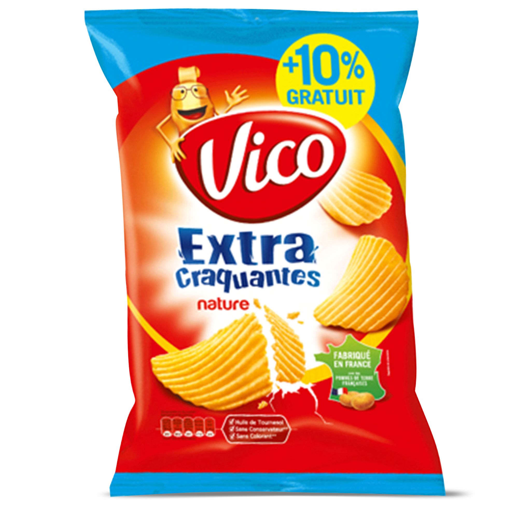 VICO Vico chips extra craquantes nature 400g+10% offert pas cher ...