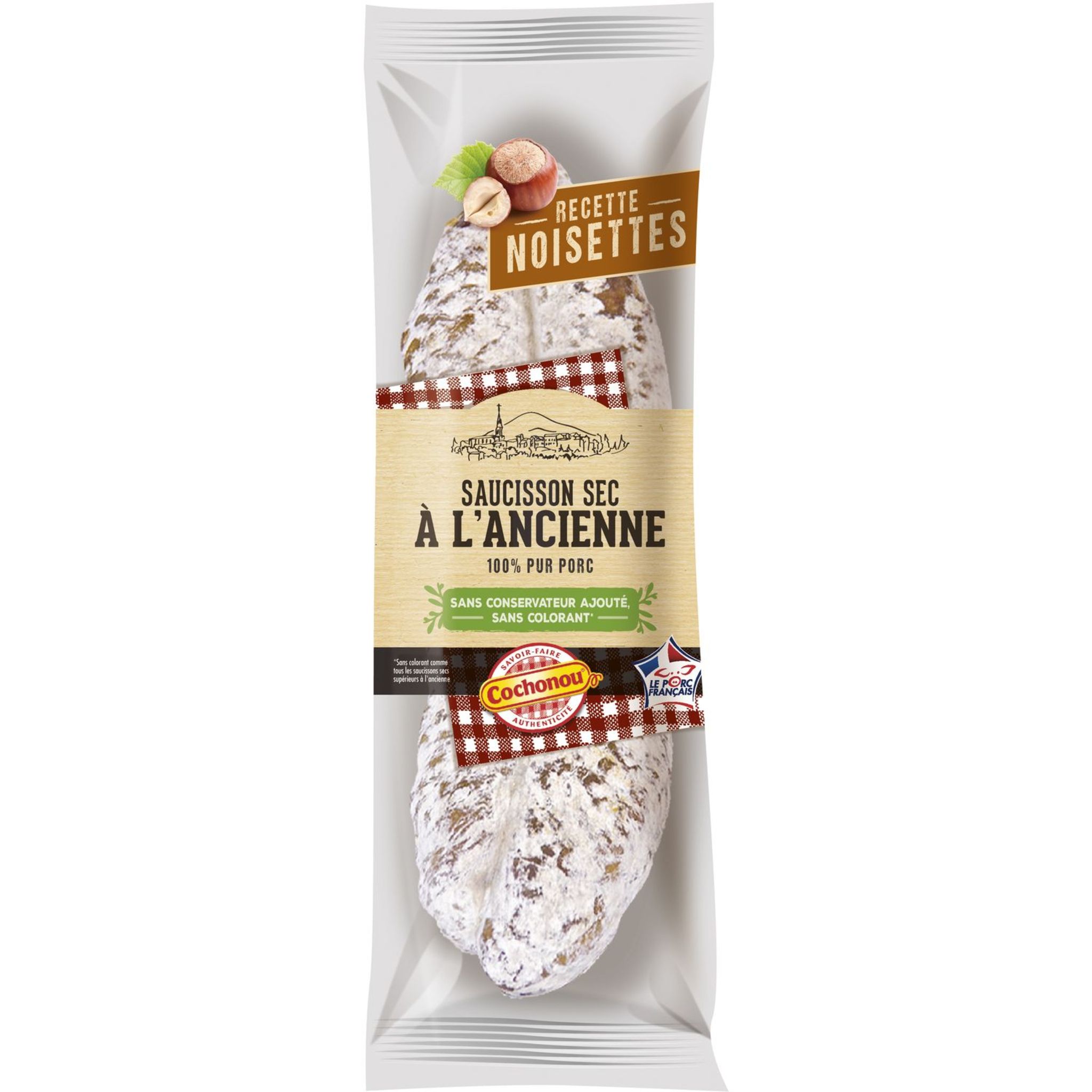 COCHONOU Cochonou saucisson à l'ancienne aux noisettes 225g pas cher ...