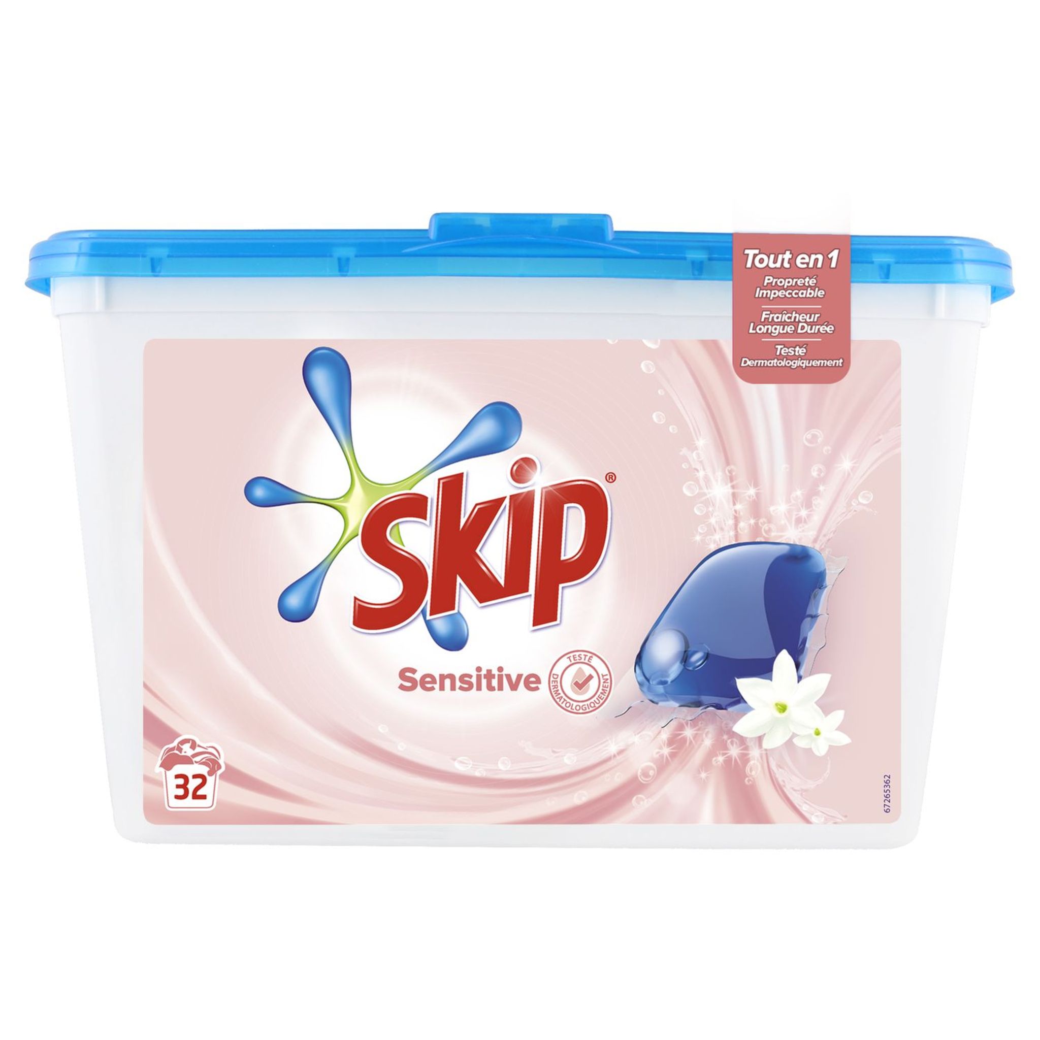SKIP Skip lessive sensitive écodose x32 -0,841kg pas cher - Auchan.fr