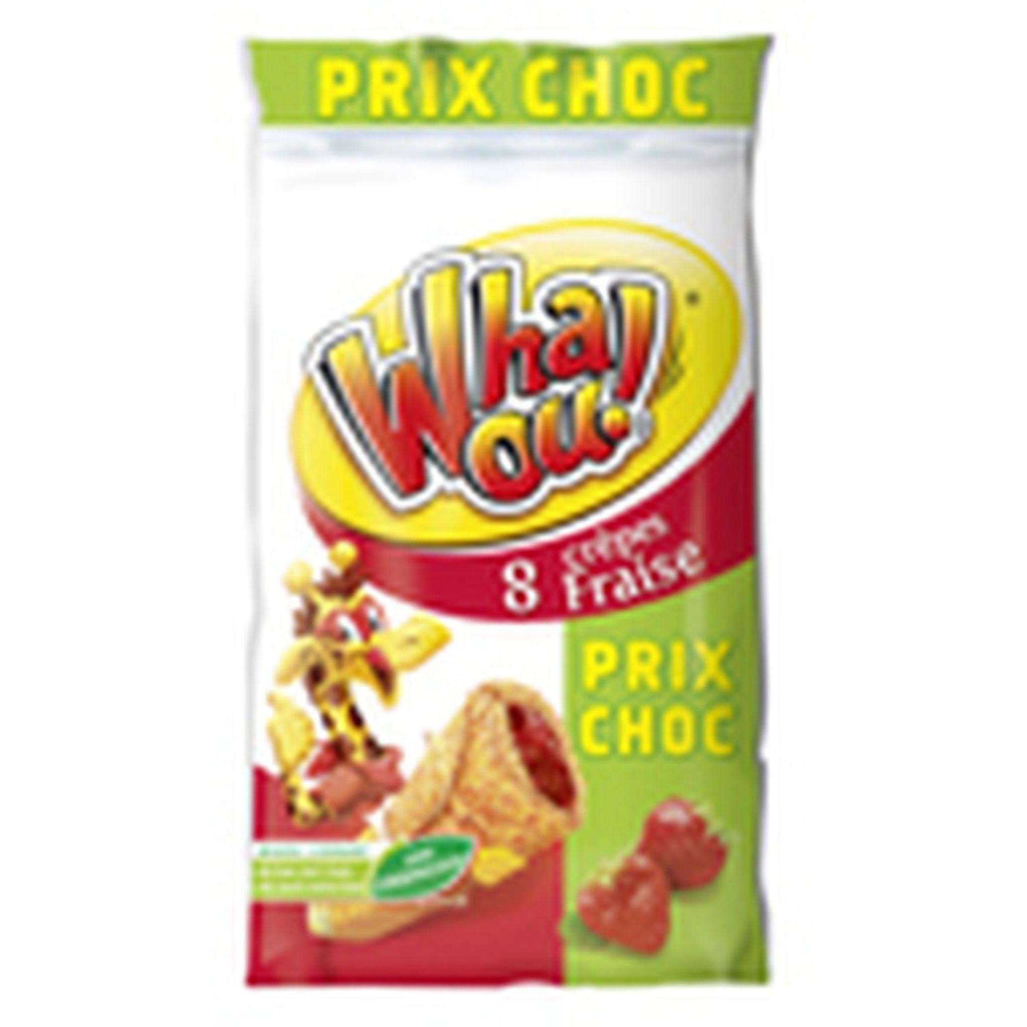WHAOU Whaou crêpes fourrées fraise x8 -256g prix choc pas cher - Auchan.fr
