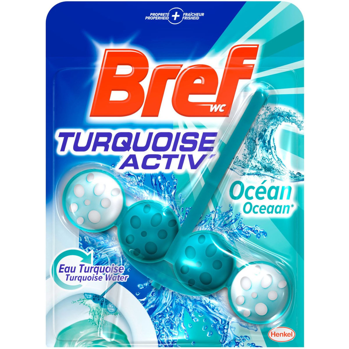 BREF Bref wc power activ turquoise 50g pas cher - Auchan.fr