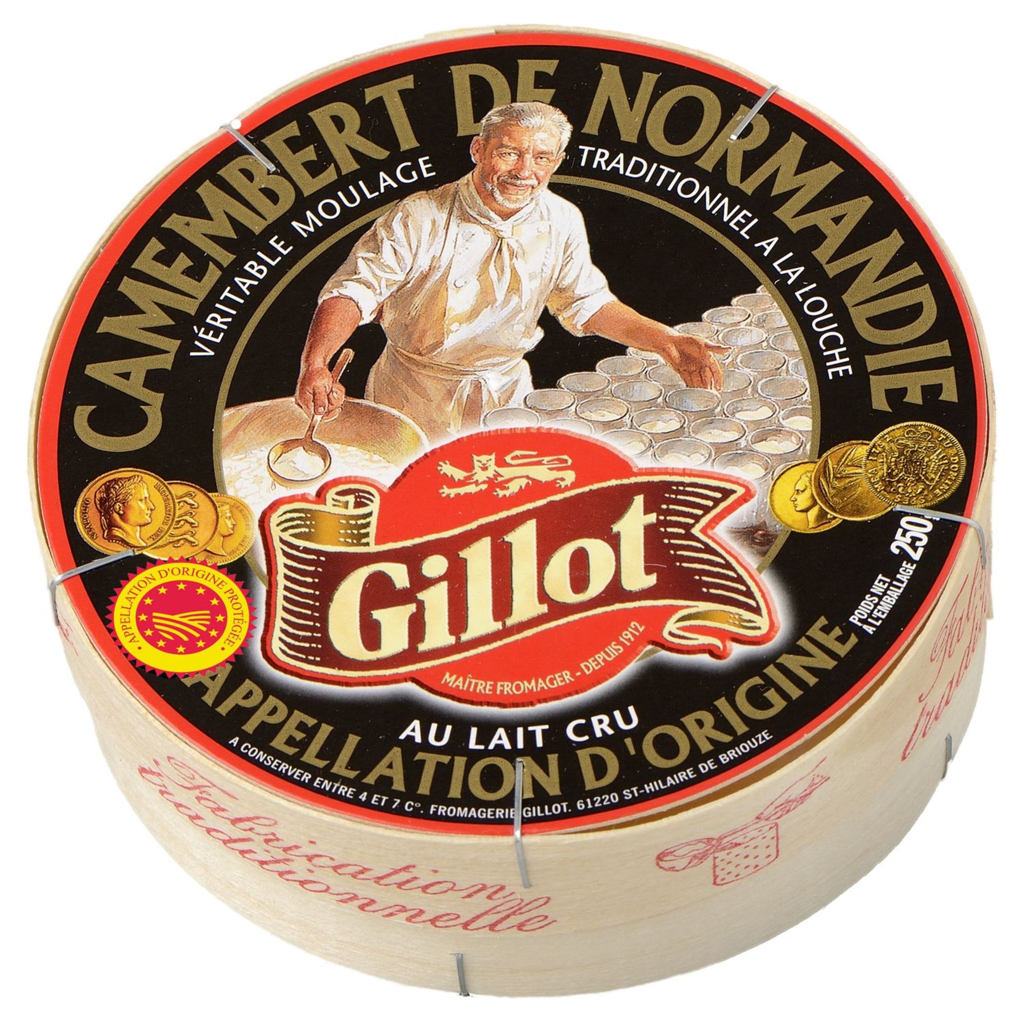 GILLOT GILLOT Camembert noir au lait cru de Normandie AOP 250g 250g pas ...