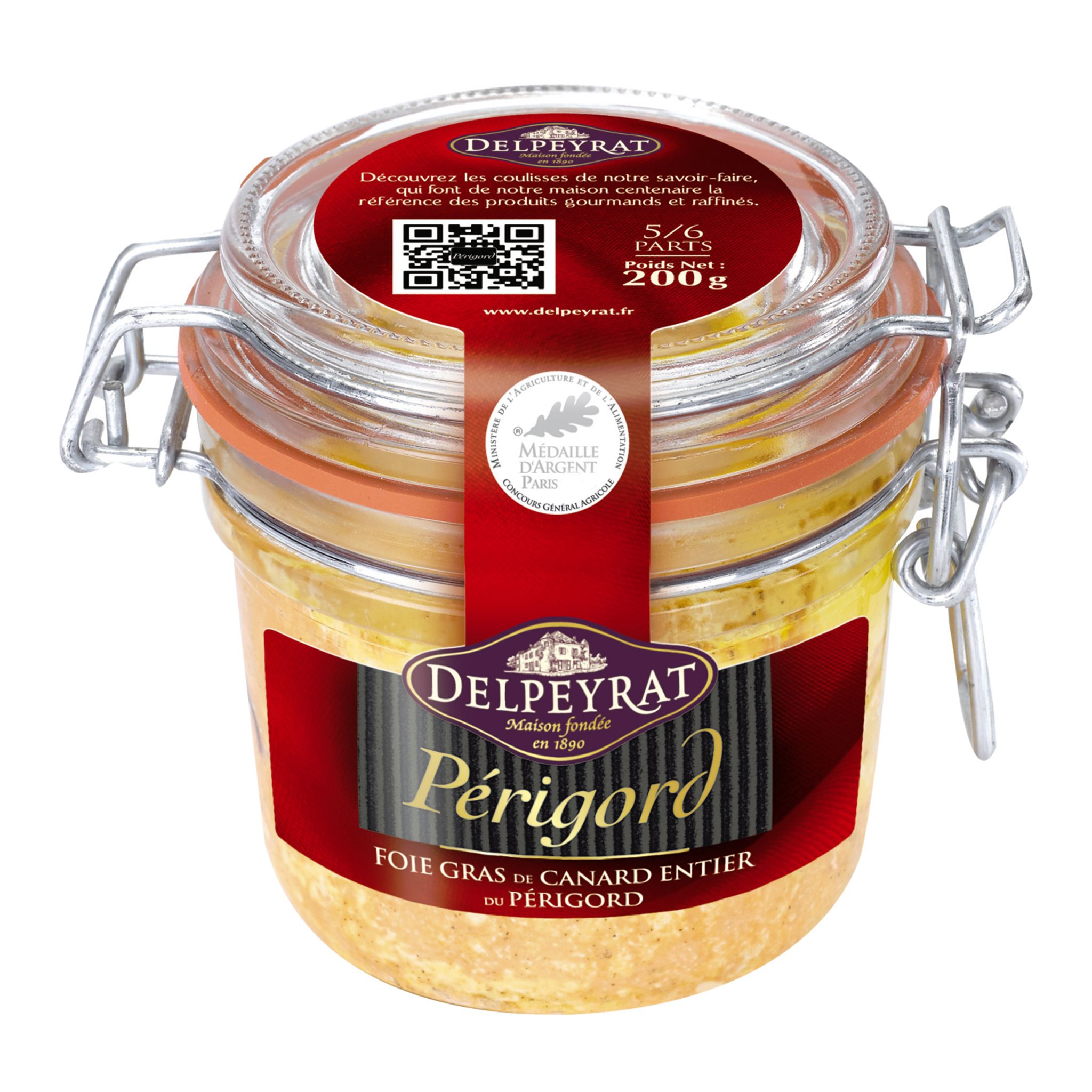 DELPEYRAT Foie gras de canard entier du Périgord 200g pas cher - Auchan.fr